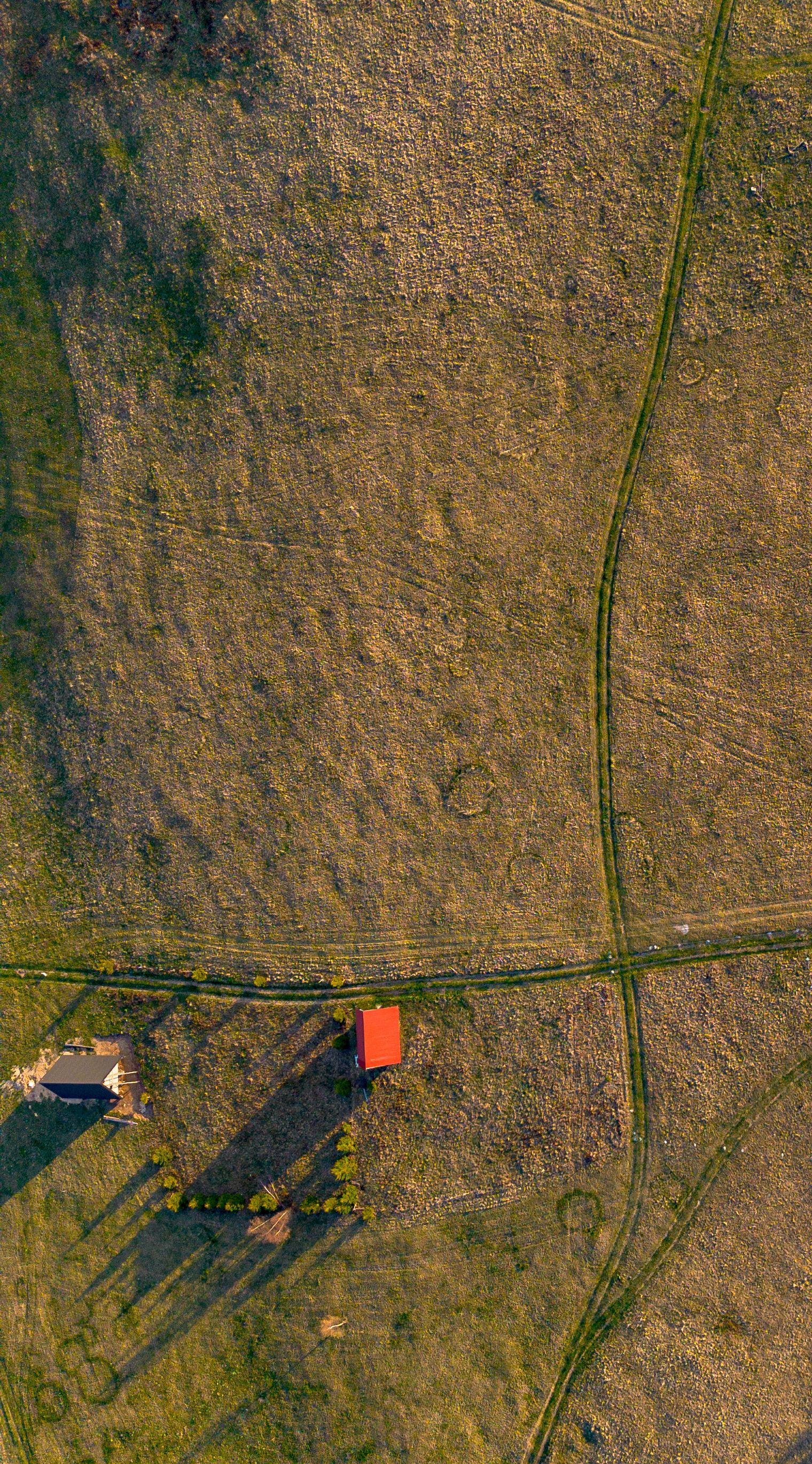 Aerial View of Remote Countryside Cottage · Free Stock Photo