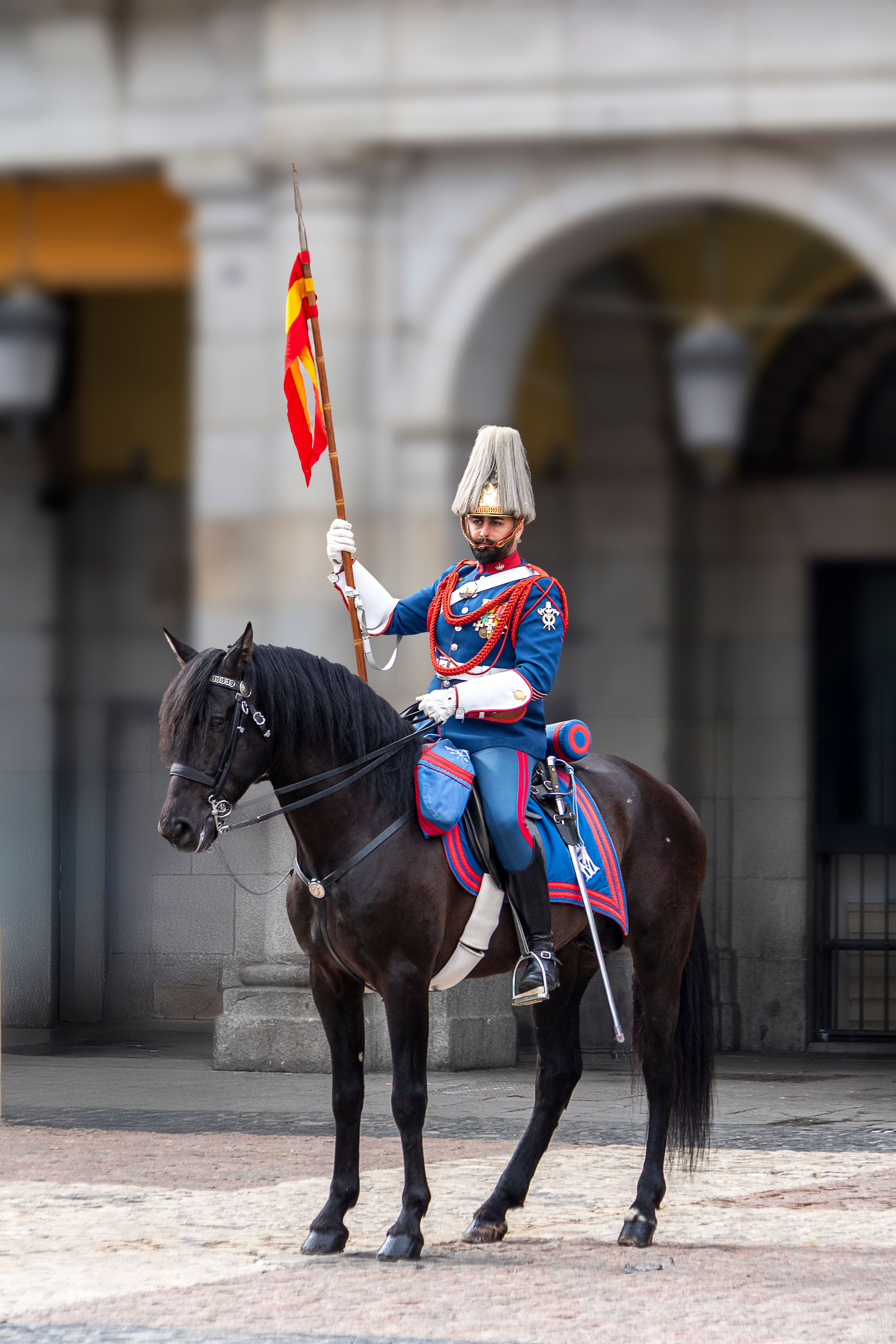Spanish Royal Guard Horseman in Madrid · Free Stock Photo