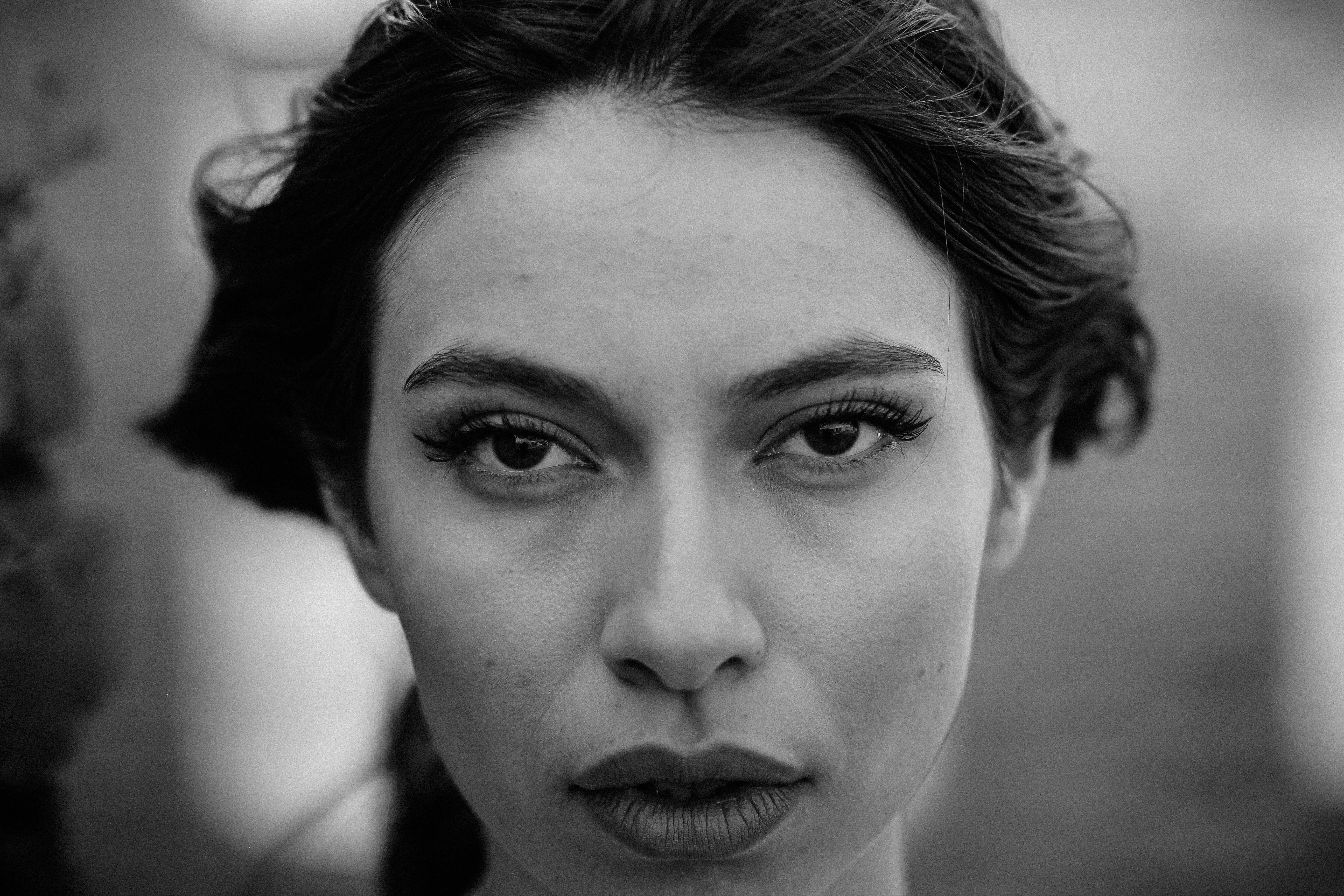 Striking Black and White Female Portrait · Free Stock Photo