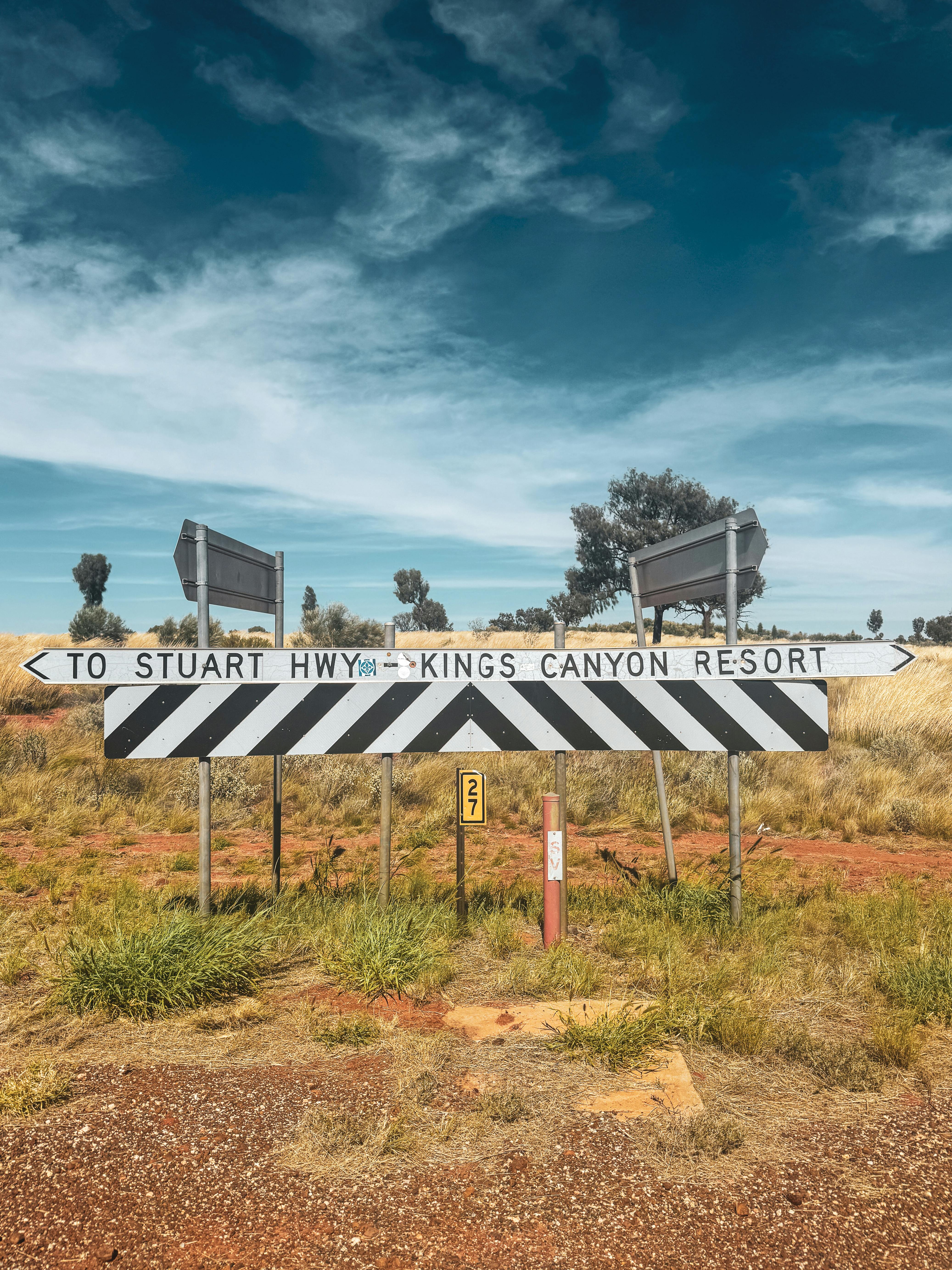 Desolate Road Sign in Australian Outback · Free Stock Photo
