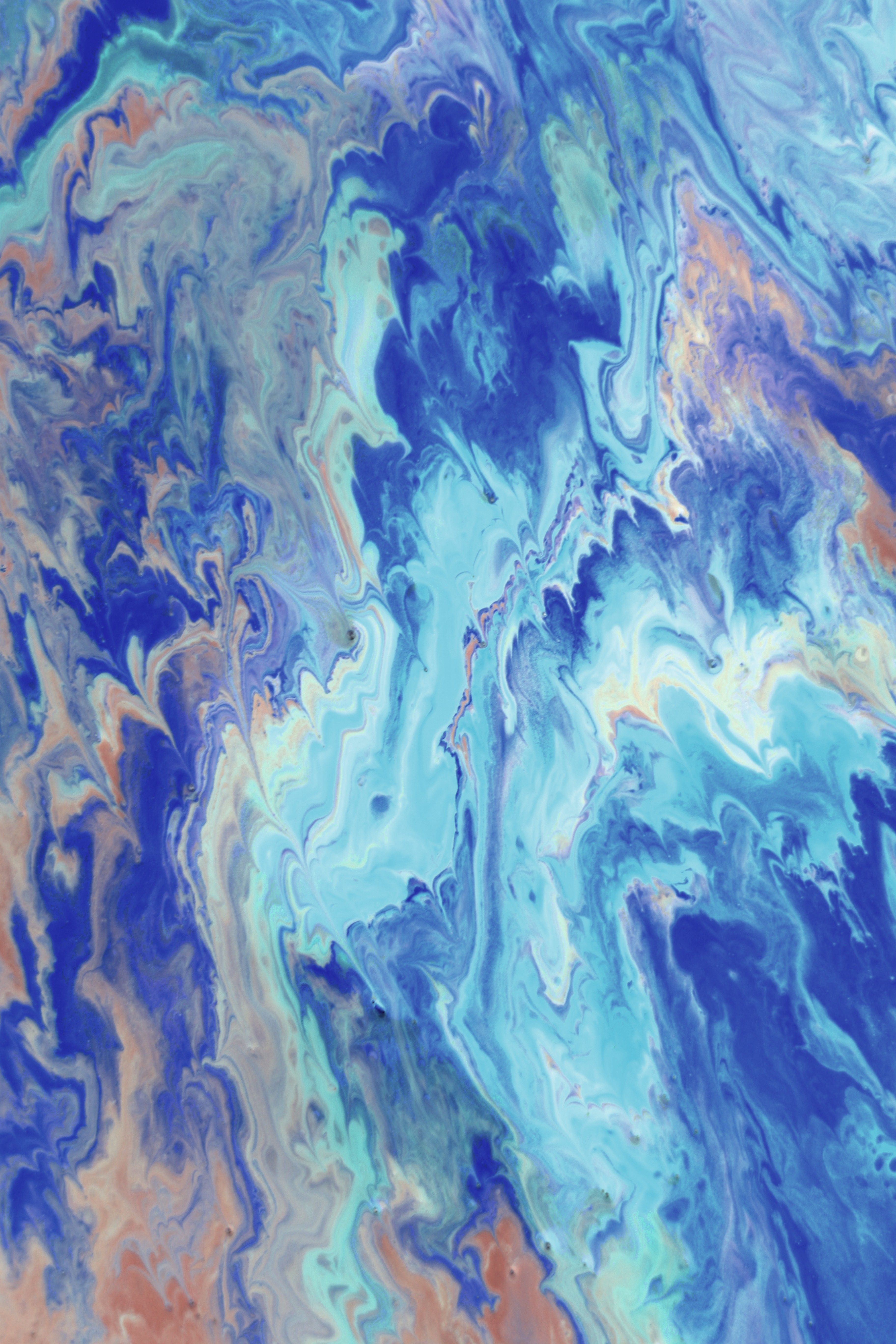 Abstract blue and brown dye texture · Free Stock Photo