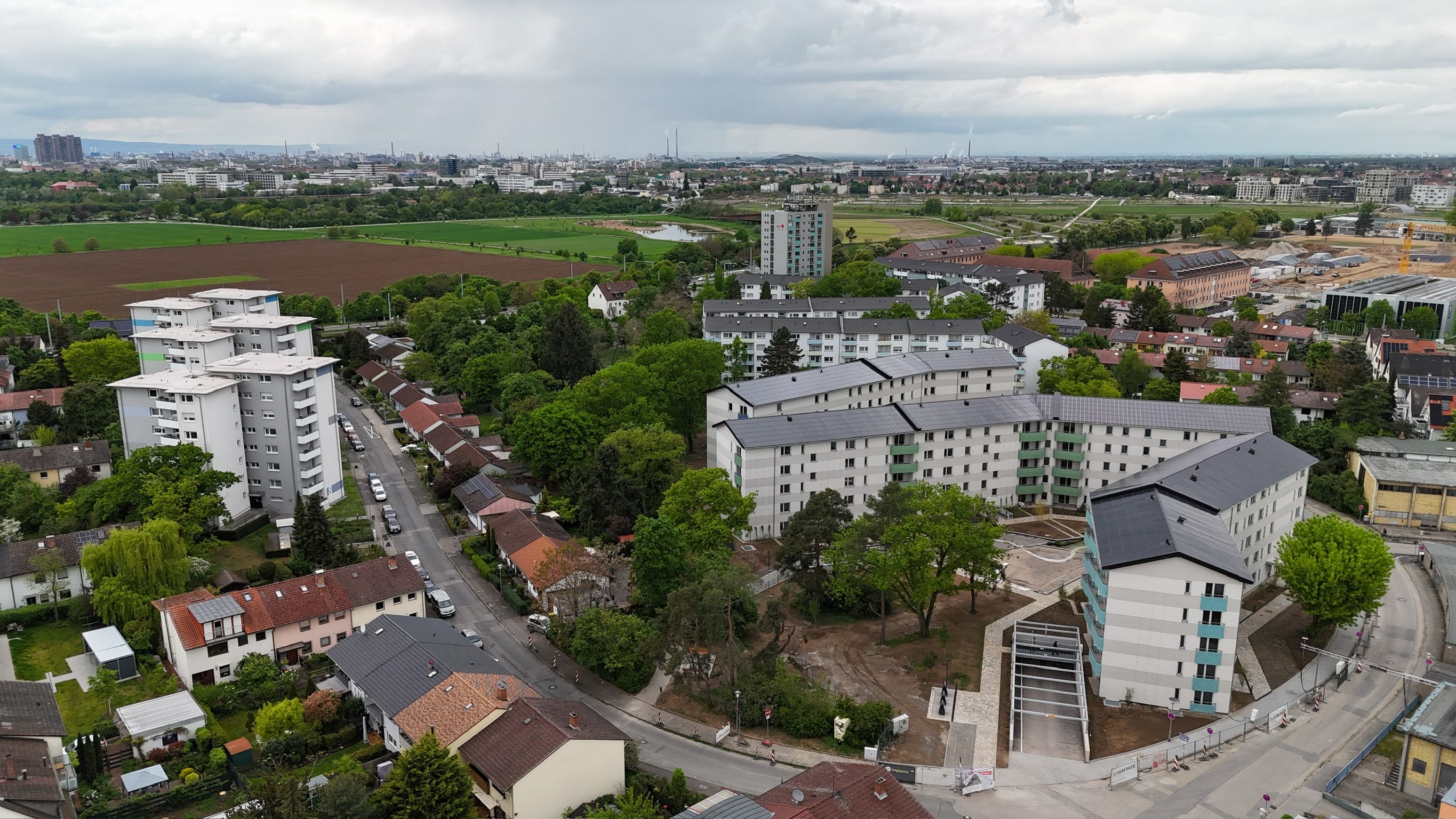 Aerial View of Architectural Landscape in Mannheim · Free Stock Photo