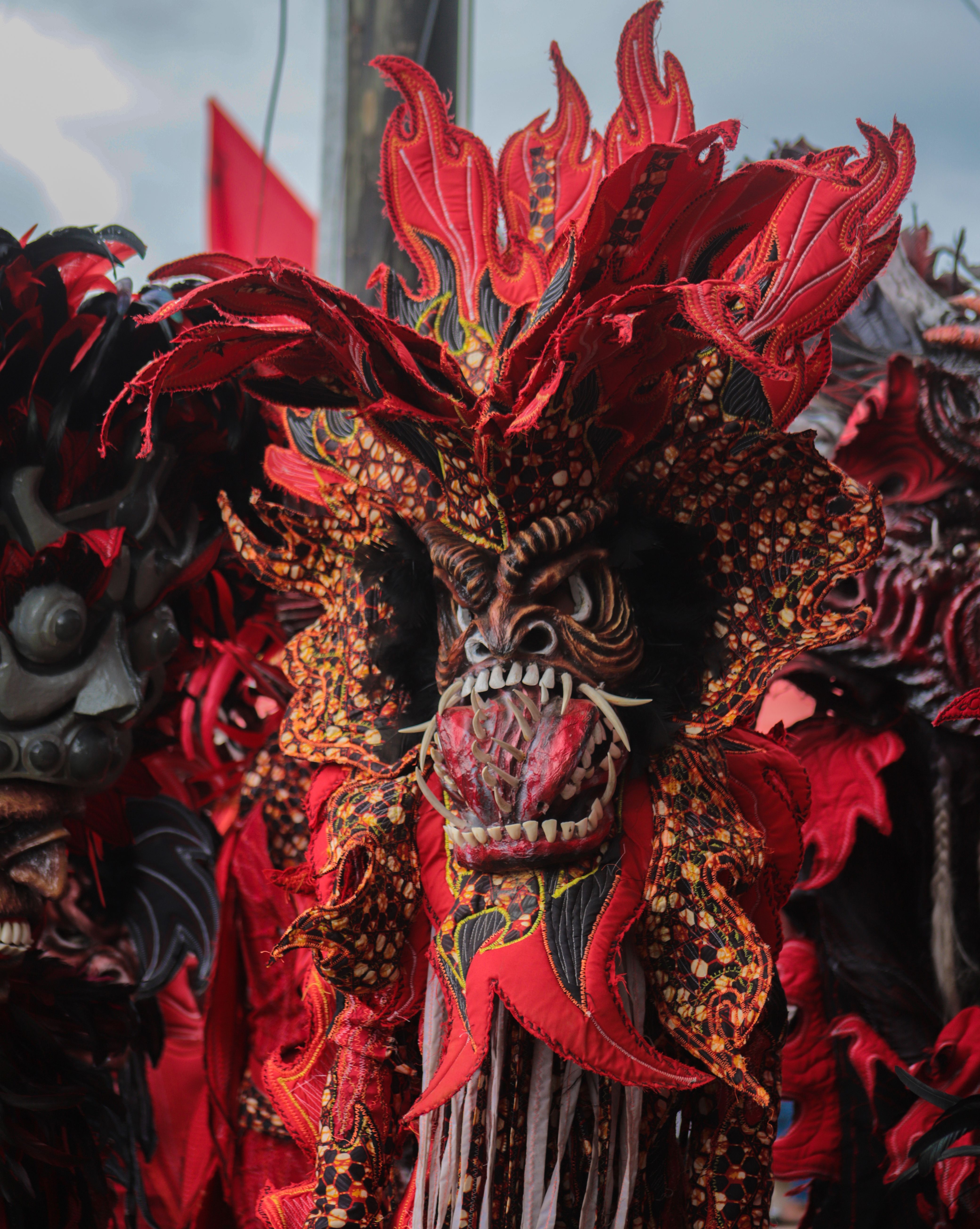 Vibrant Diablo Congo Mask in Portobelo Festival · Free Stock Photo