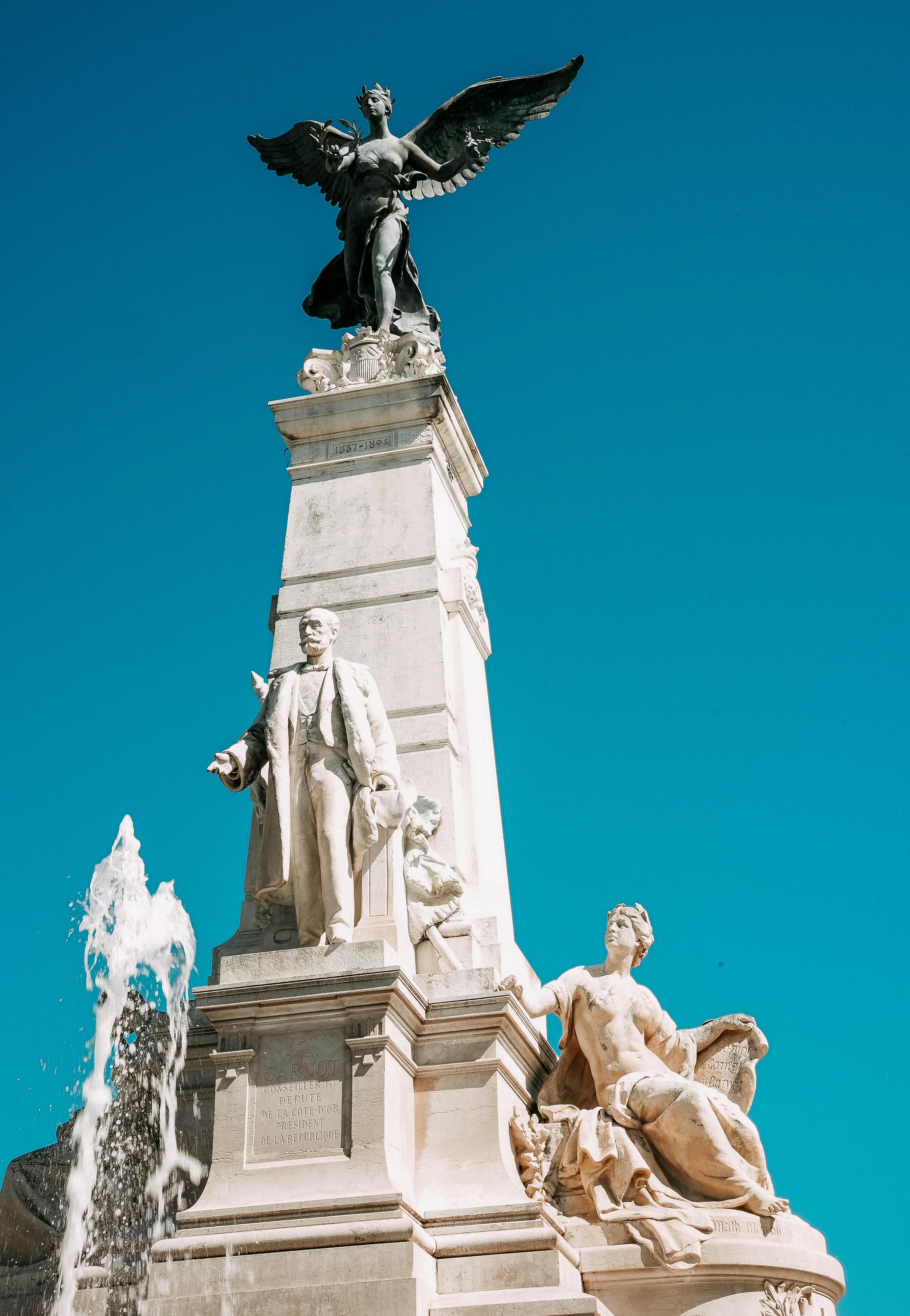 Imposing Angelic Monument Under Clear Blue Sky · Free Stock Photo