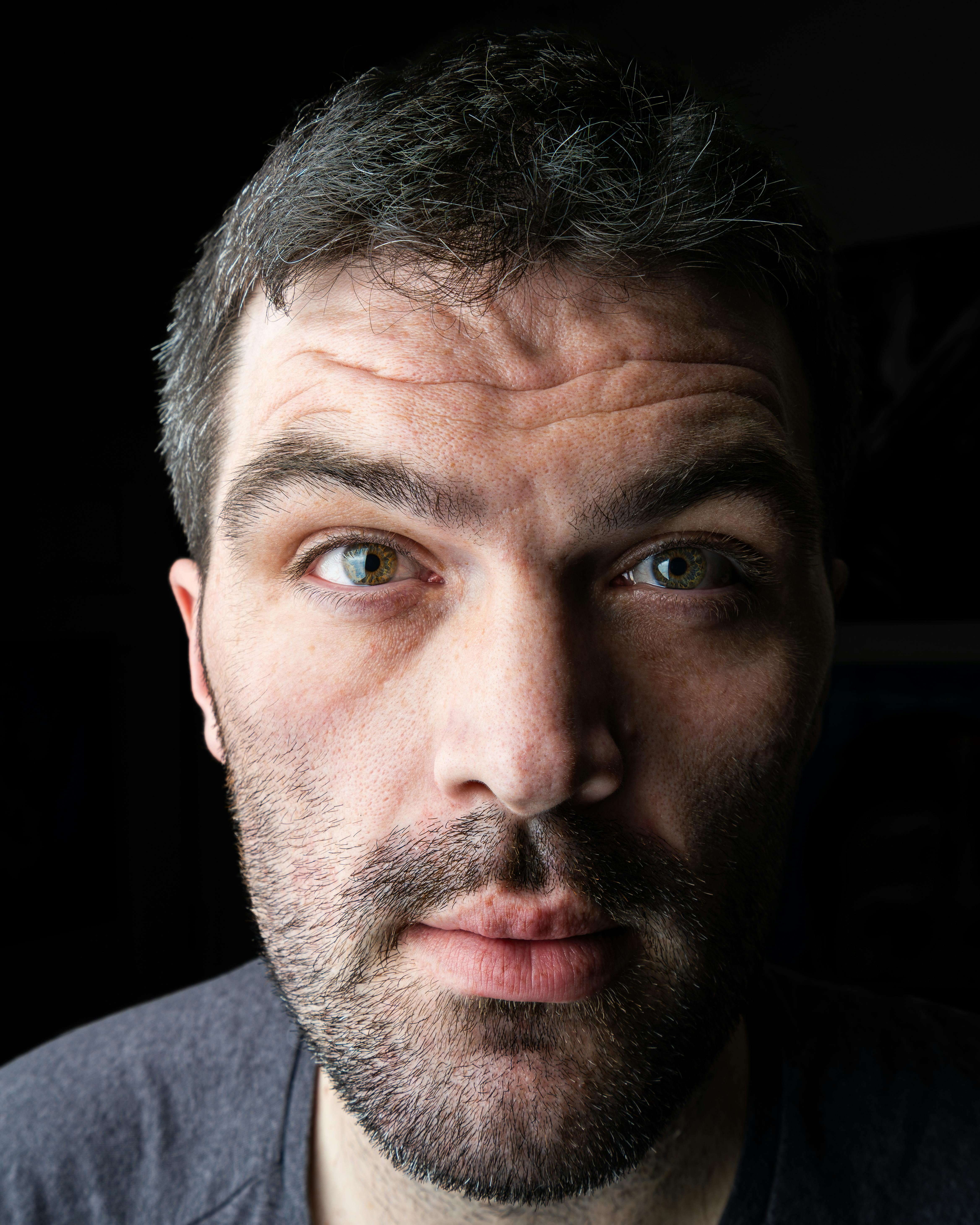 Close-Up Portrait of a Bearded Man in Nashville · Free Stock Photo