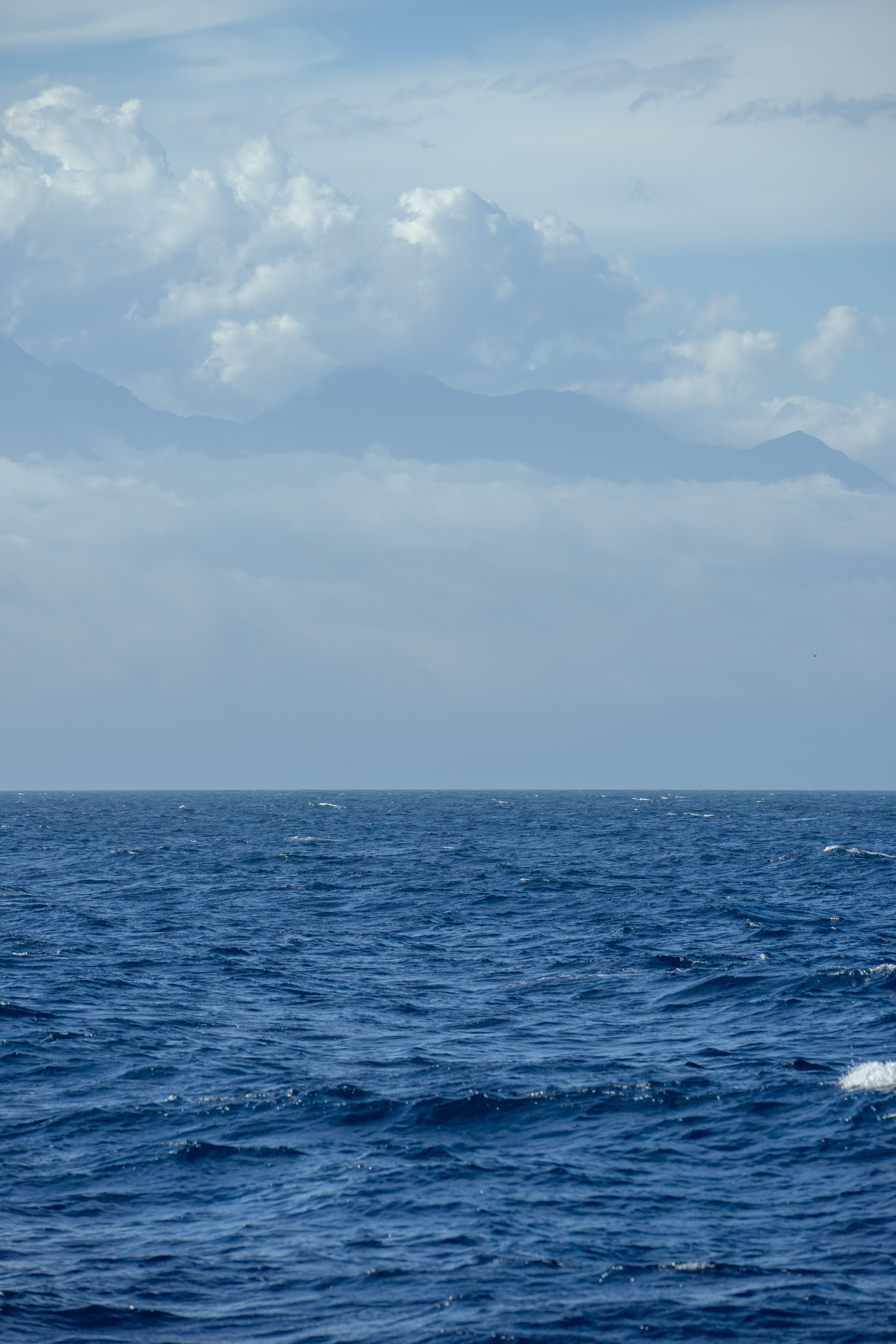 Serene Ocean View with Distant Mountains · Free Stock Photo