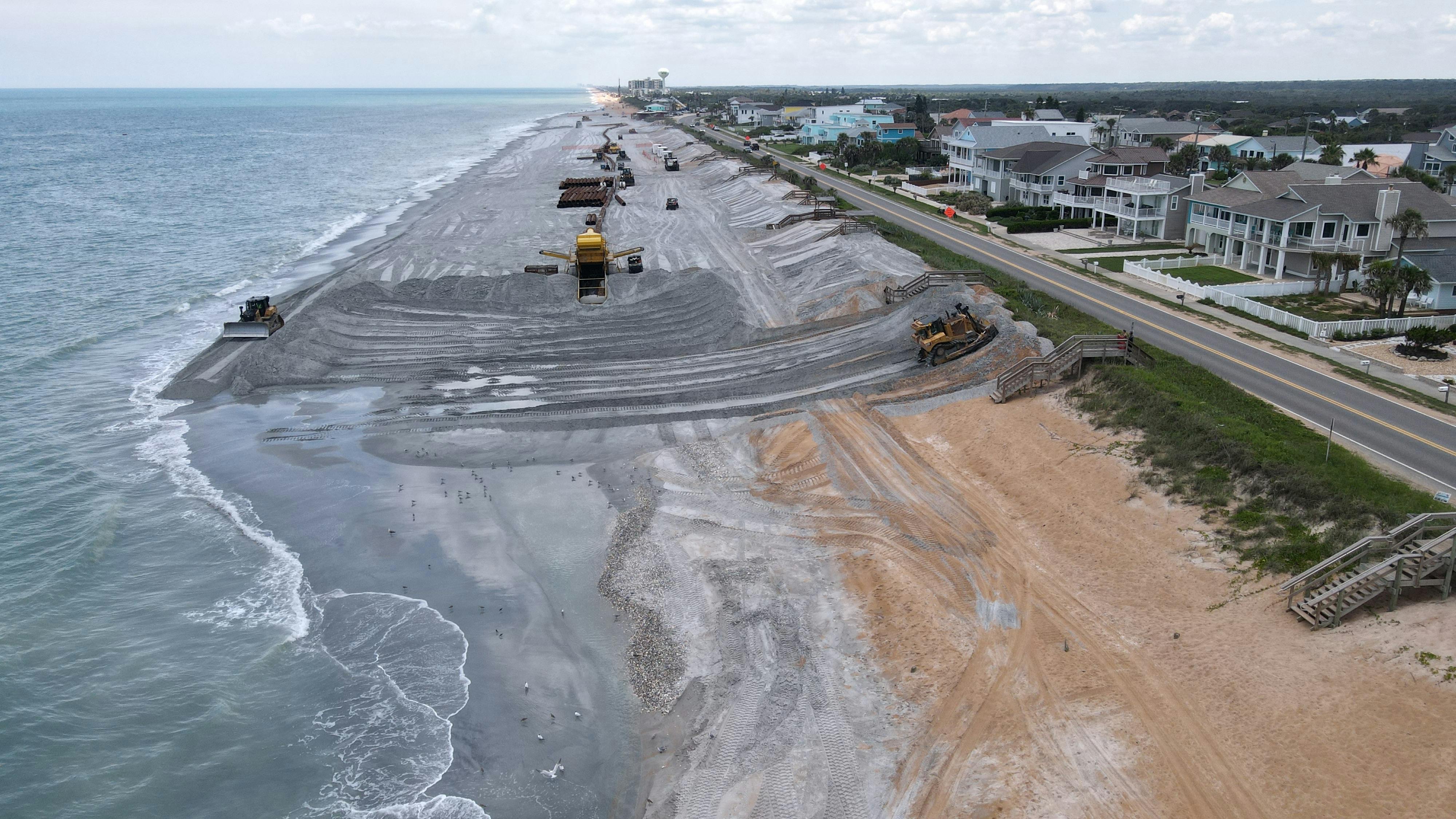 Coastal Beach Restoration with Heavy Machinery · Free Stock Photo