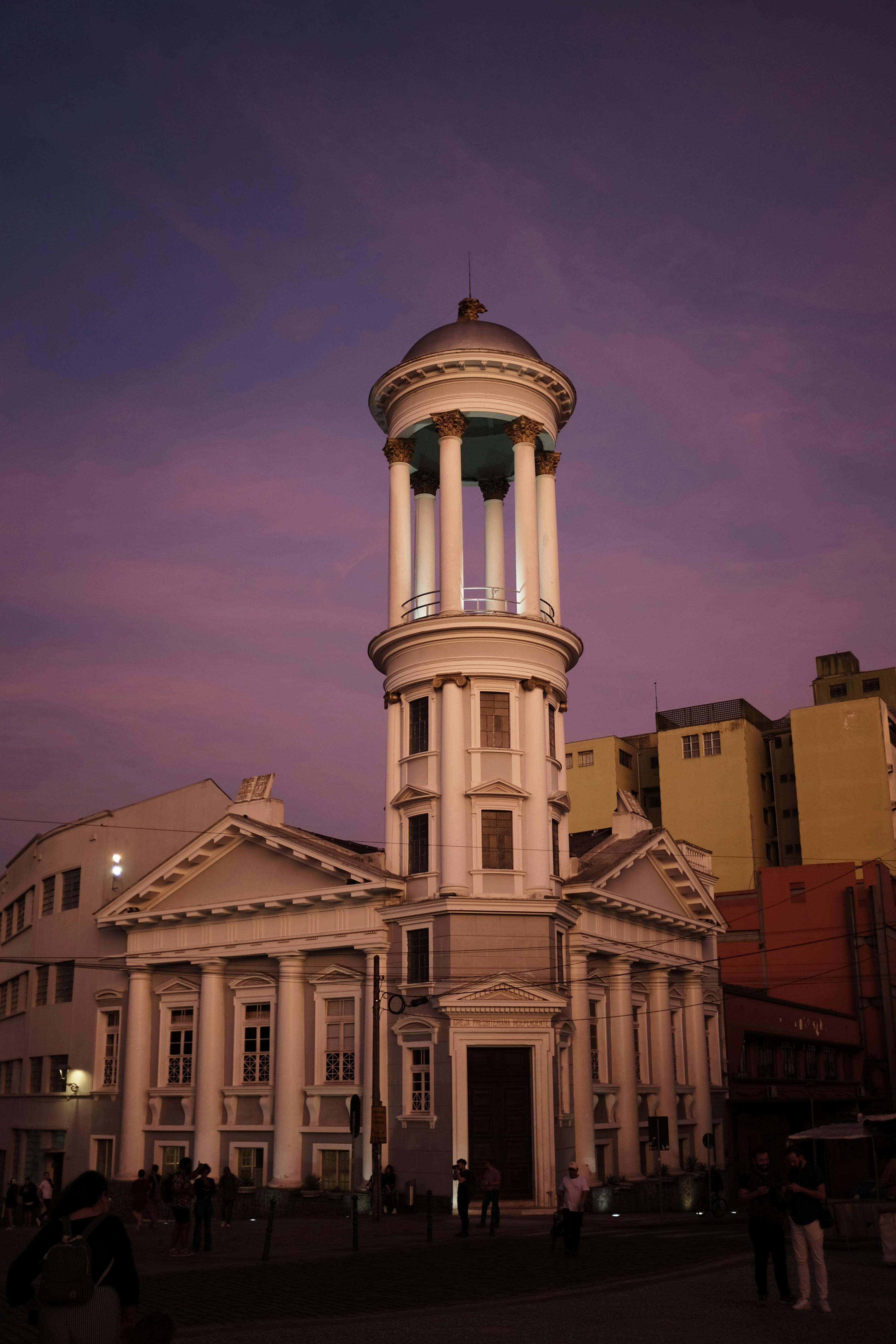 Historic Neoclassical Church at Sunset · Free Stock Photo