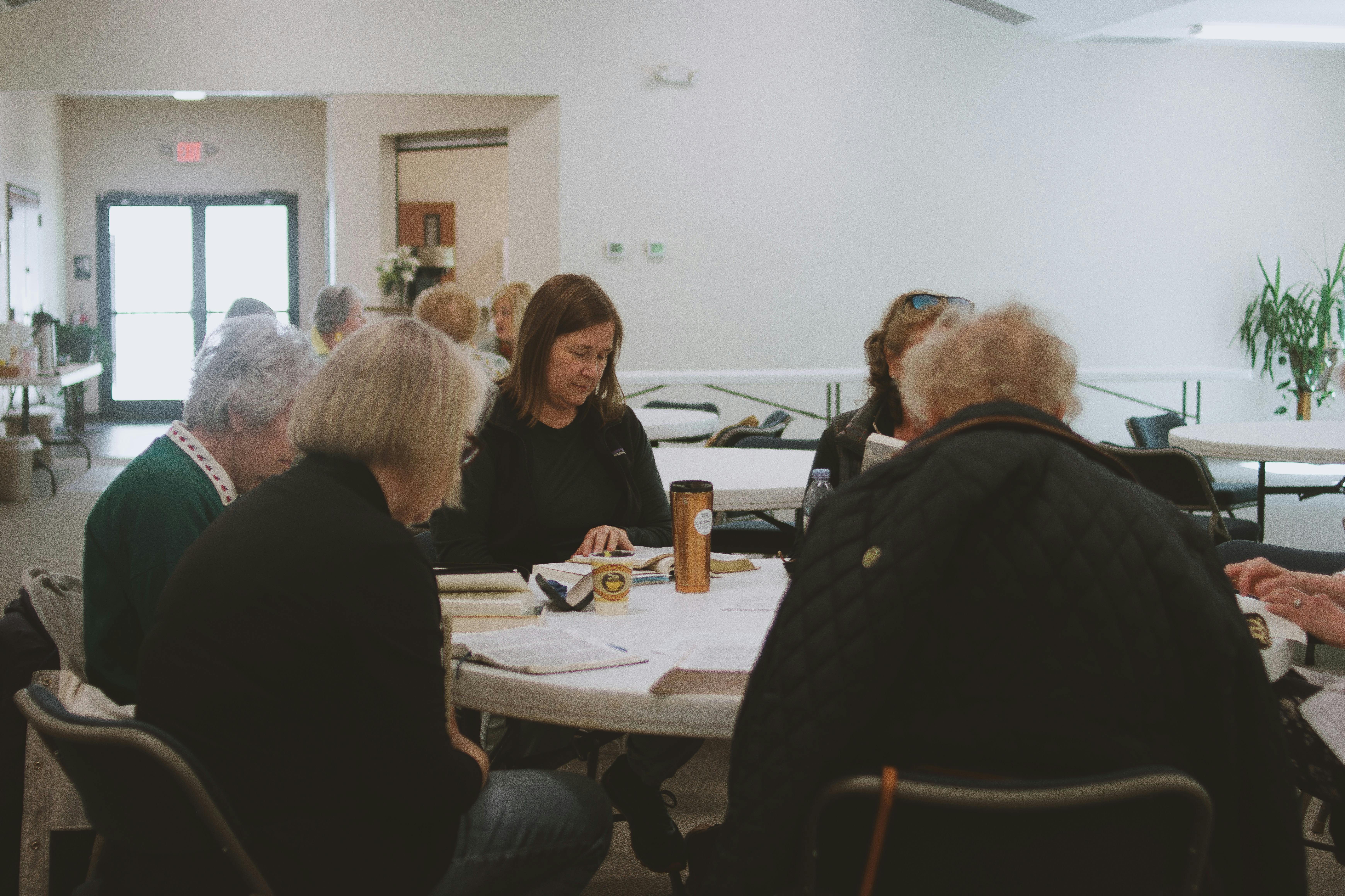 Intergenerational Women's Bible Study in Church · Free Stock Photo