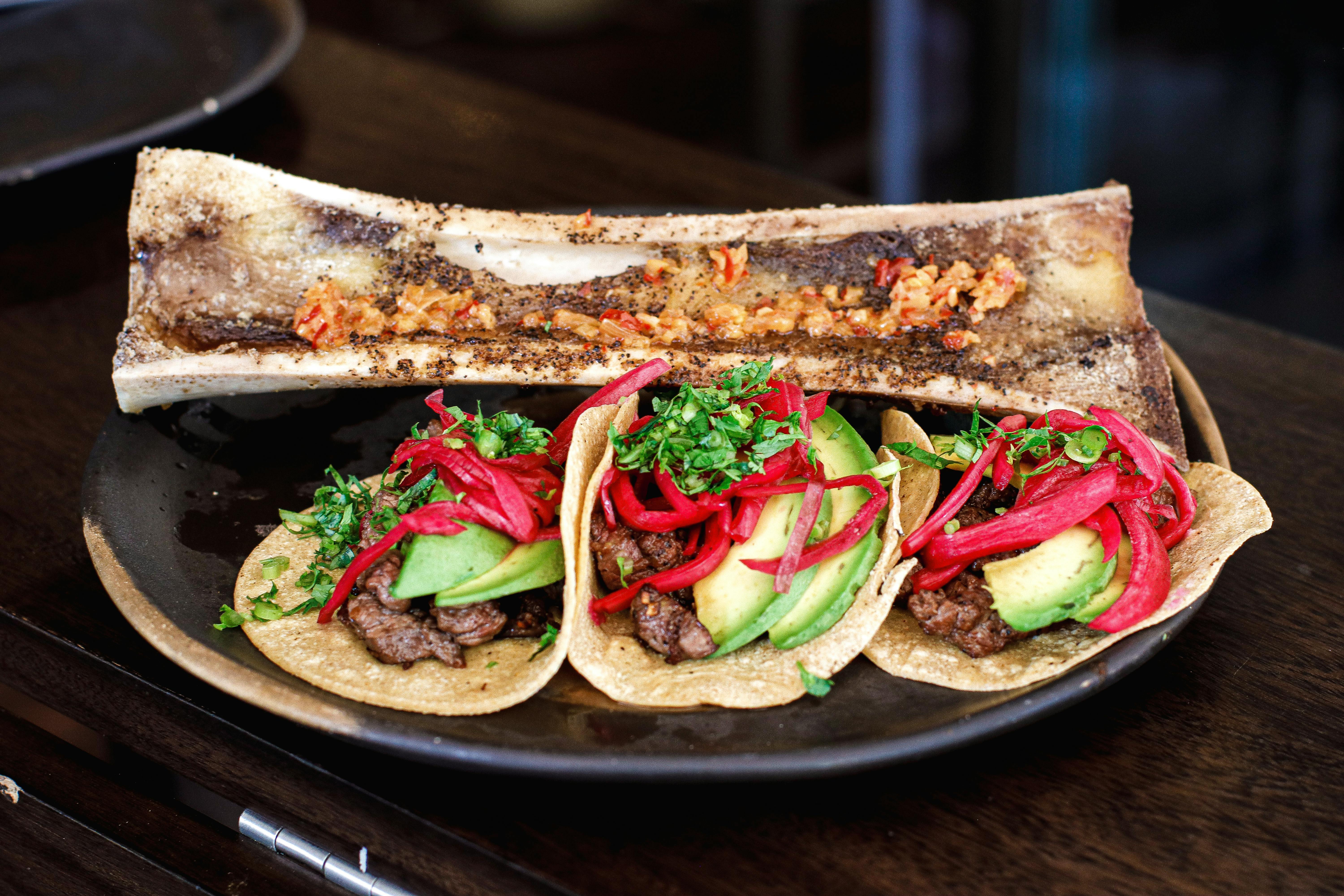Authentic Mexican Tacos with Beef and Avocado · Free Stock Photo