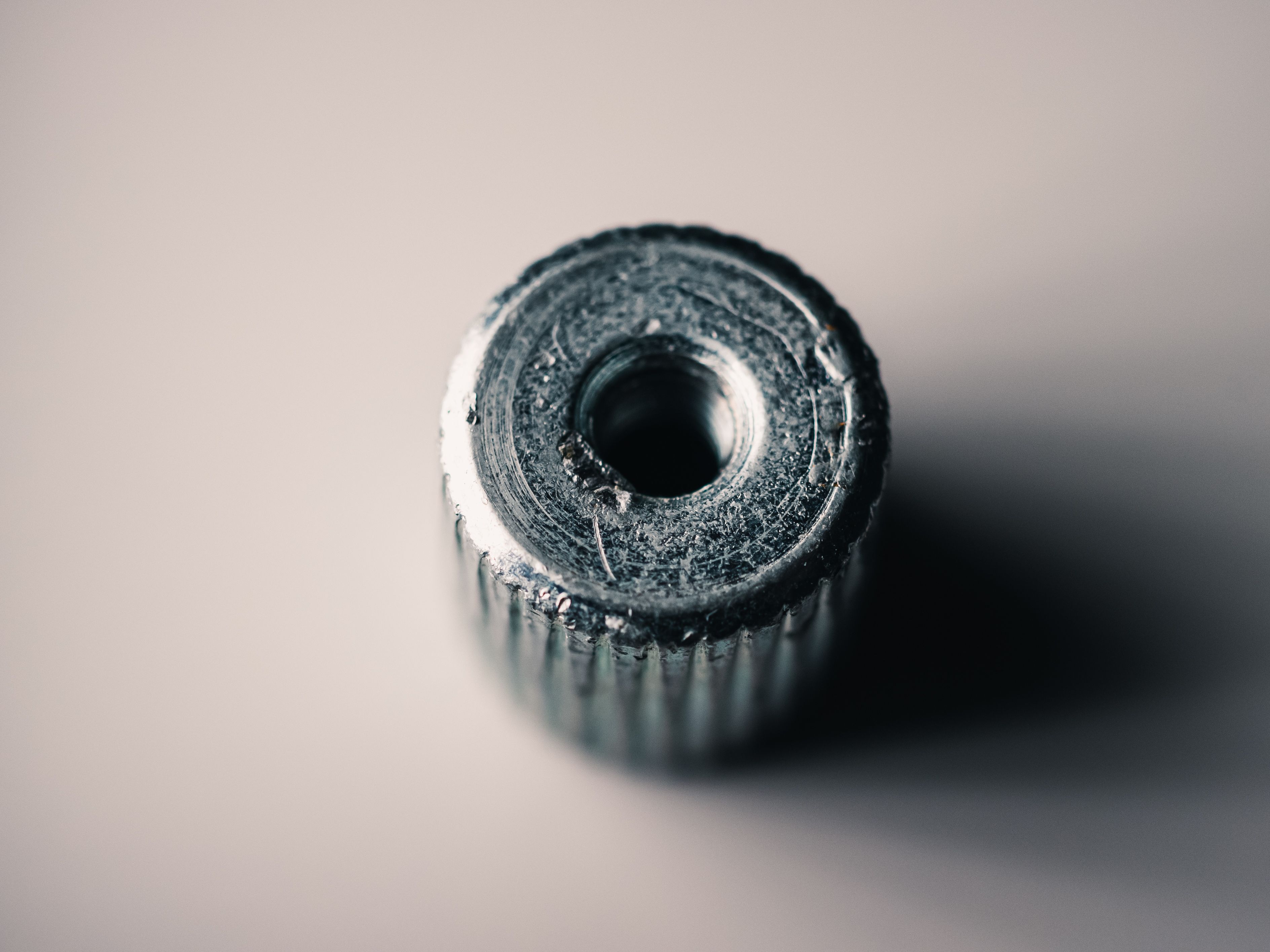 Close-up of Metal Screw with Textured Surface · Free Stock Photo