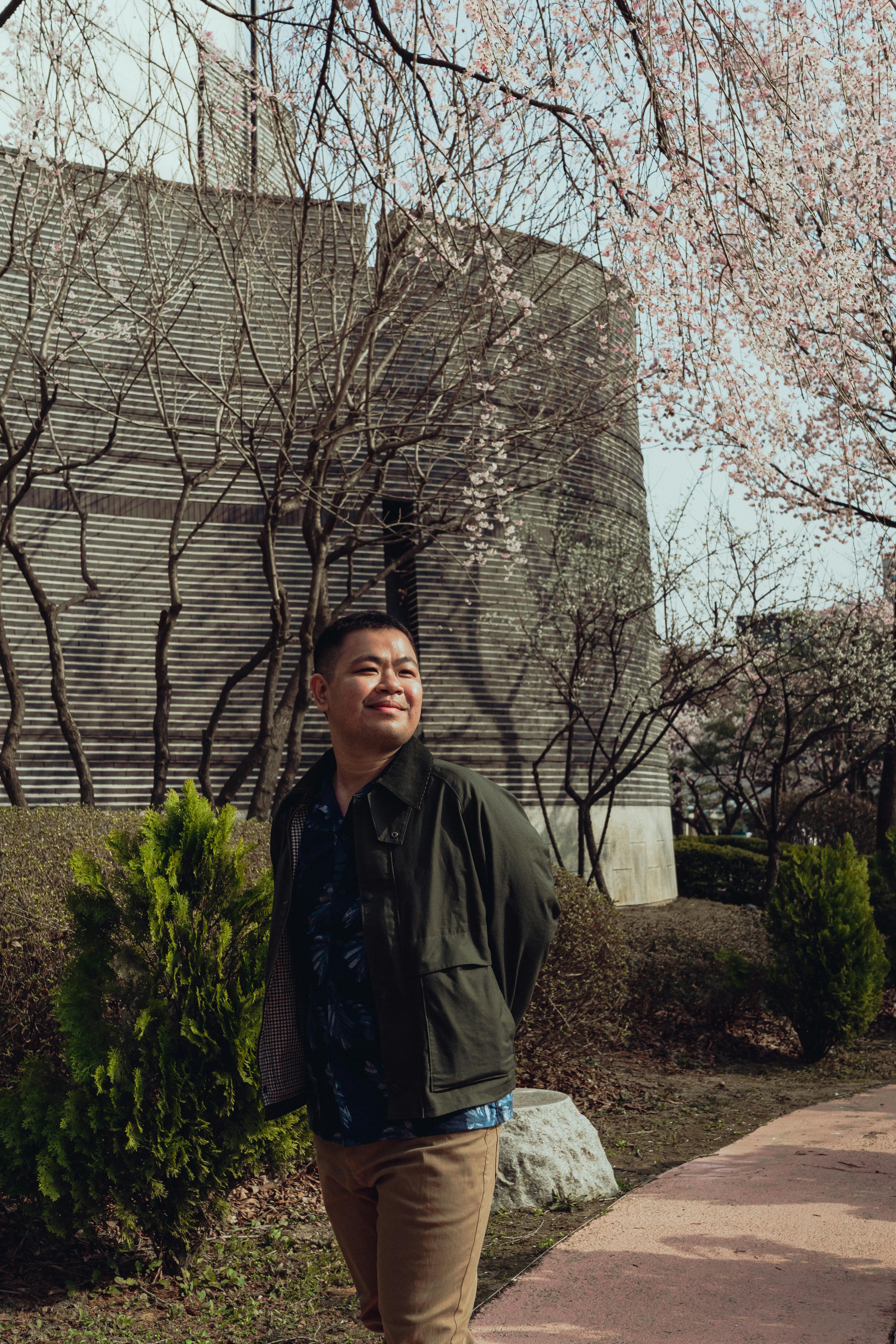 Portrait in Suwon during Cherry Blossom Season · Free Stock Photo