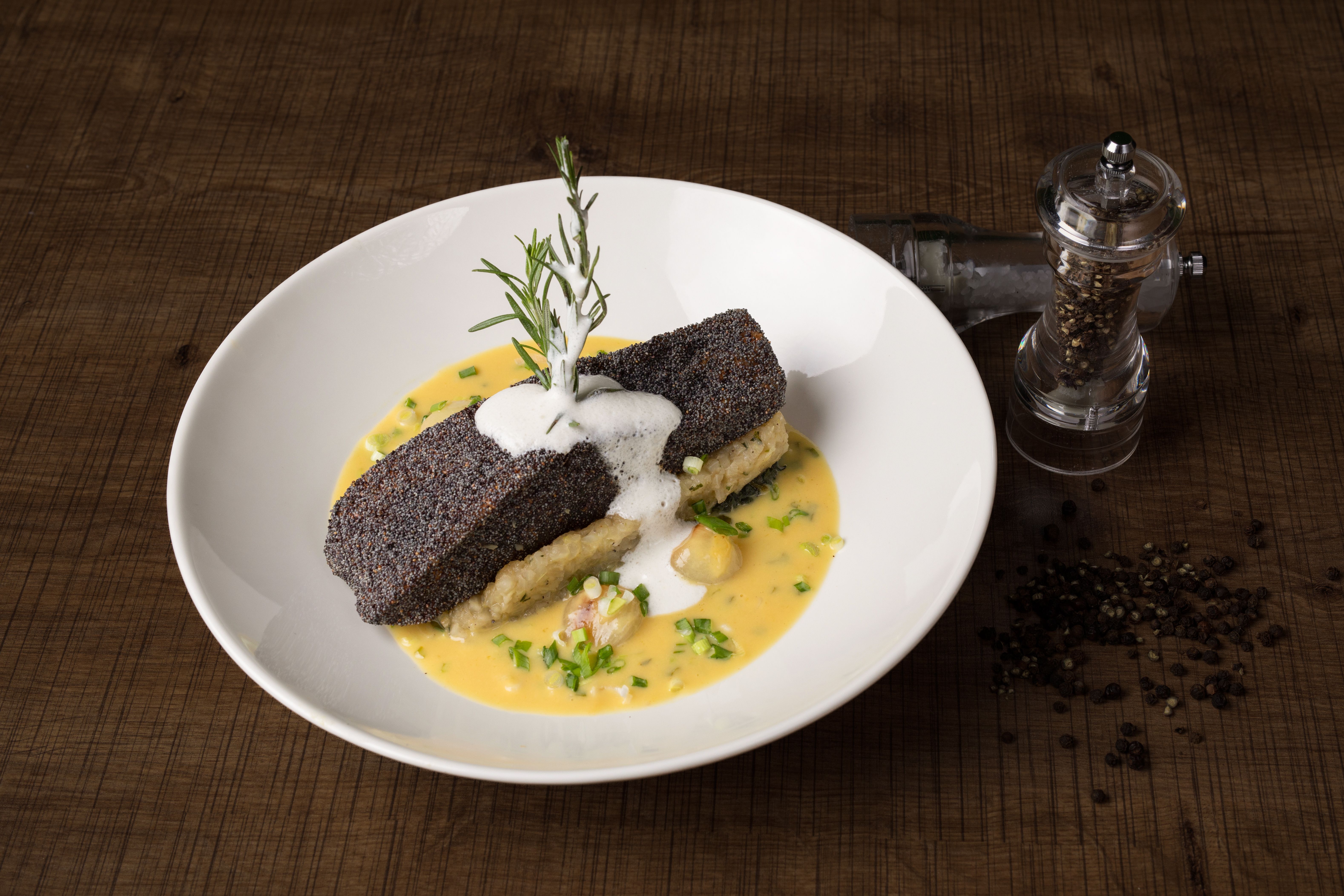 Gourmet Popcorn Crusted Fish with Cream Sauce · Free Stock Photo