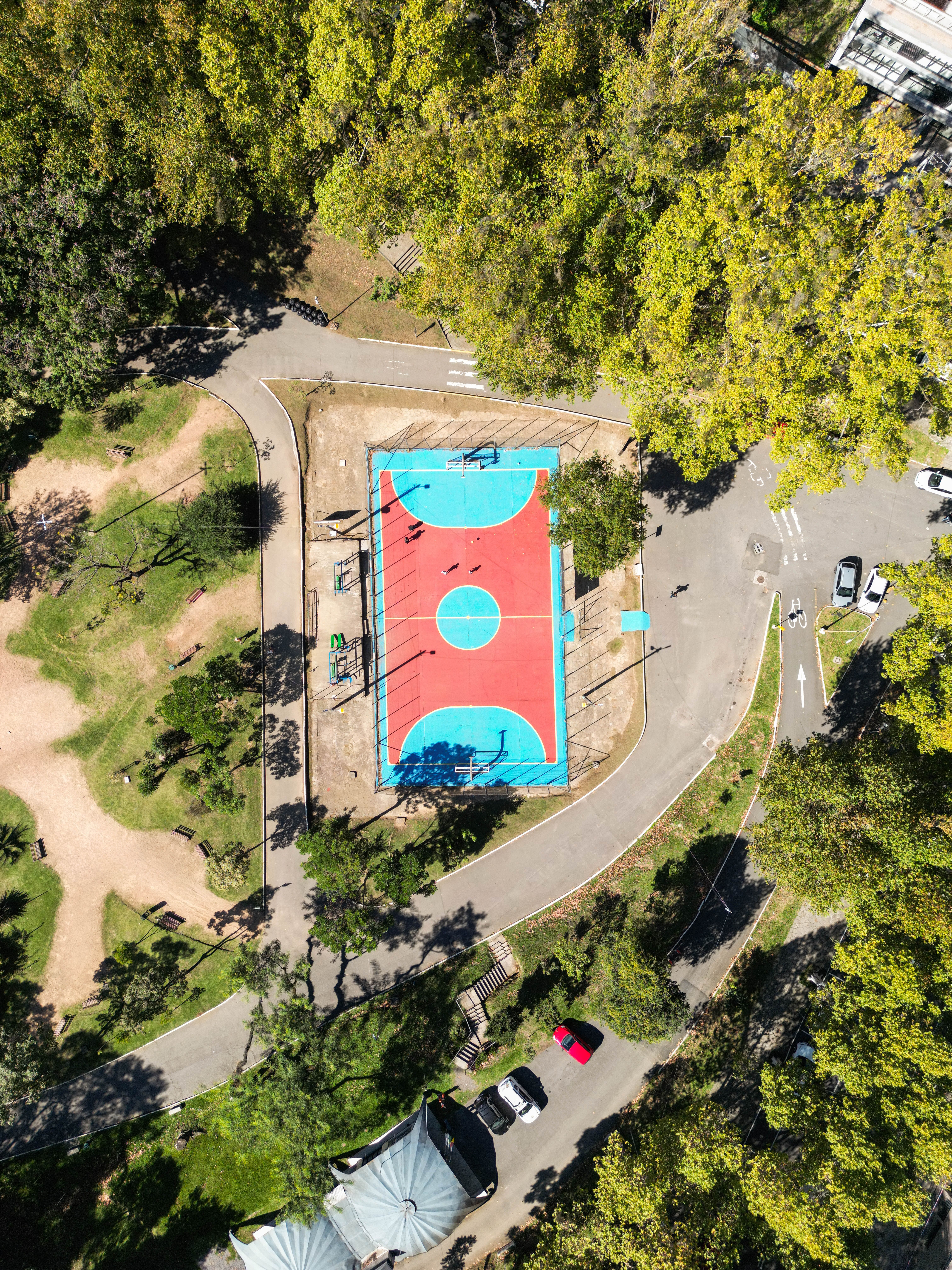 Aerial View of Basketball Court in Caxias do Sul Park · Free Stock Photo