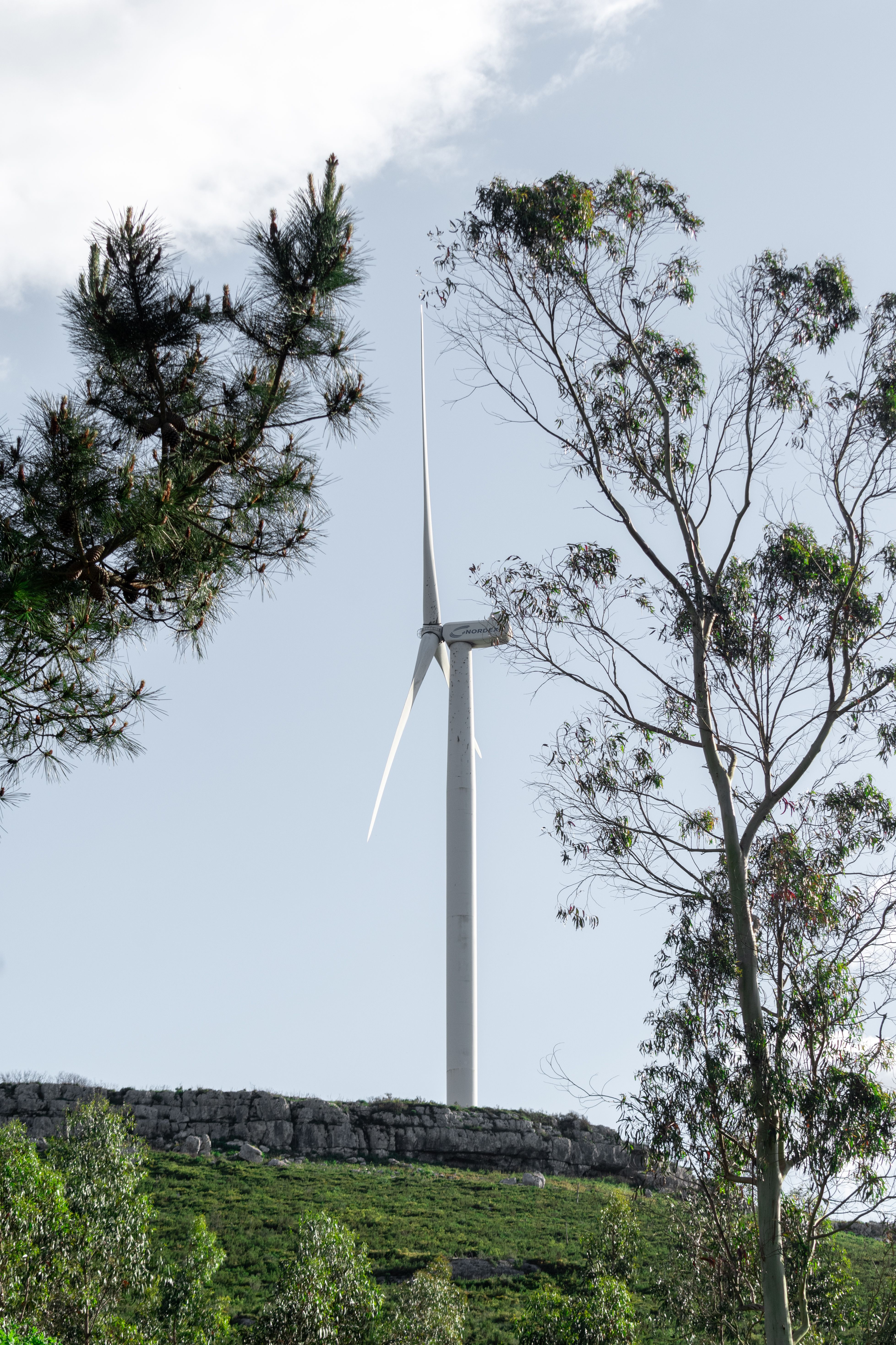 Wind Turbine in Scenic Green Landscape · Free Stock Photo