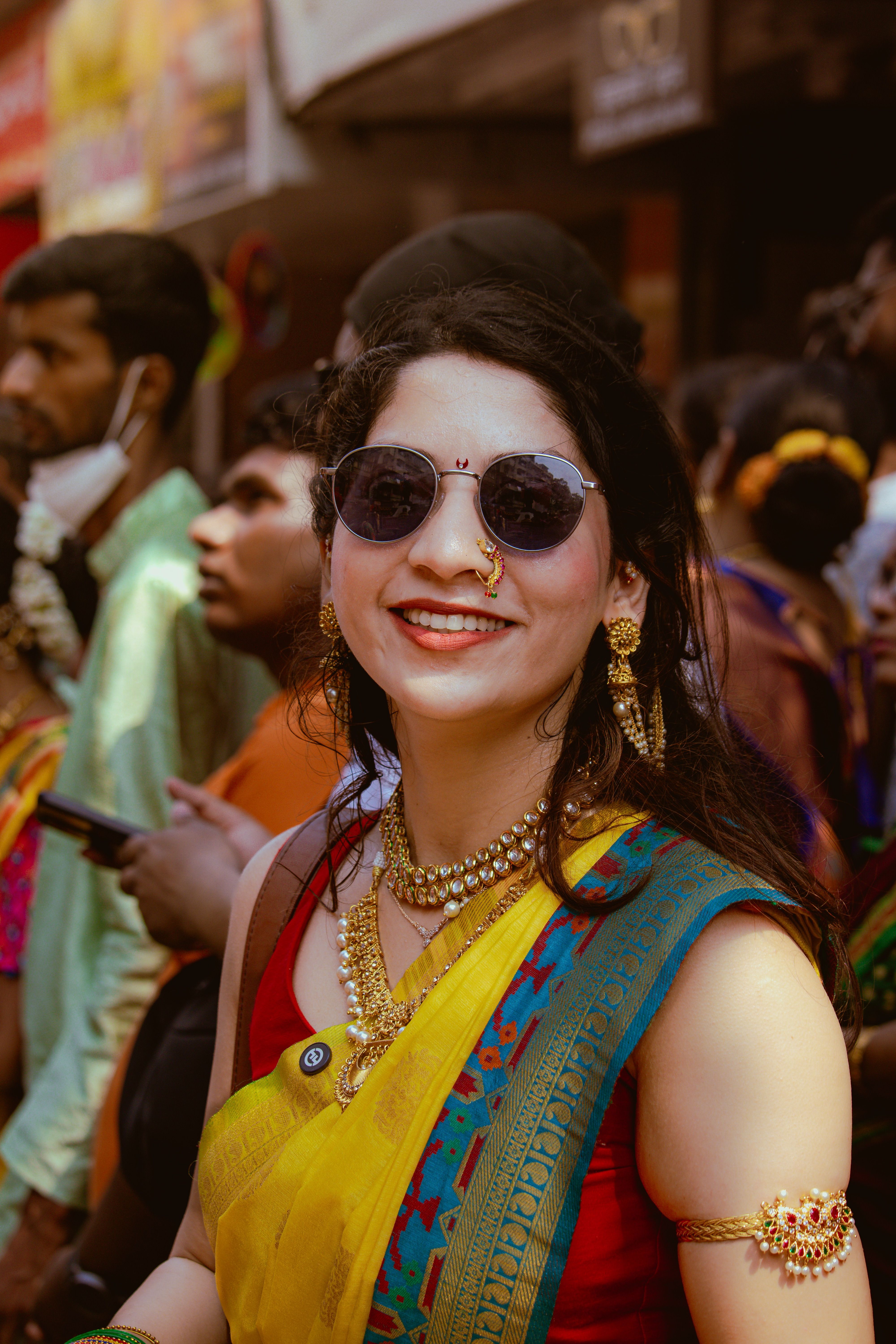 Vibrant Indian Festival Celebration Portrait · Free Stock Photo