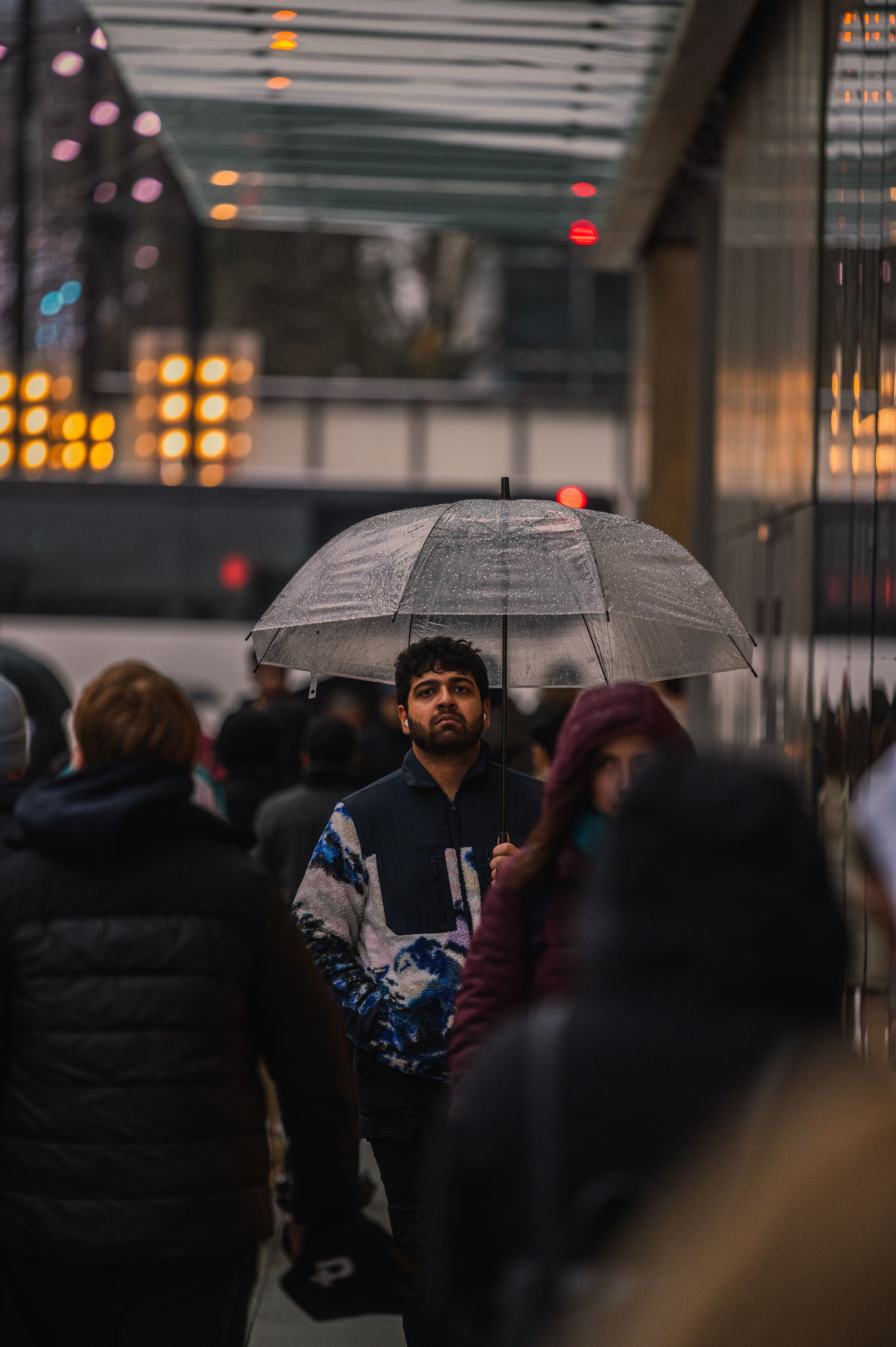 Rainy Day in Vancouver with Crowd and Umbrella · Free Stock Photo