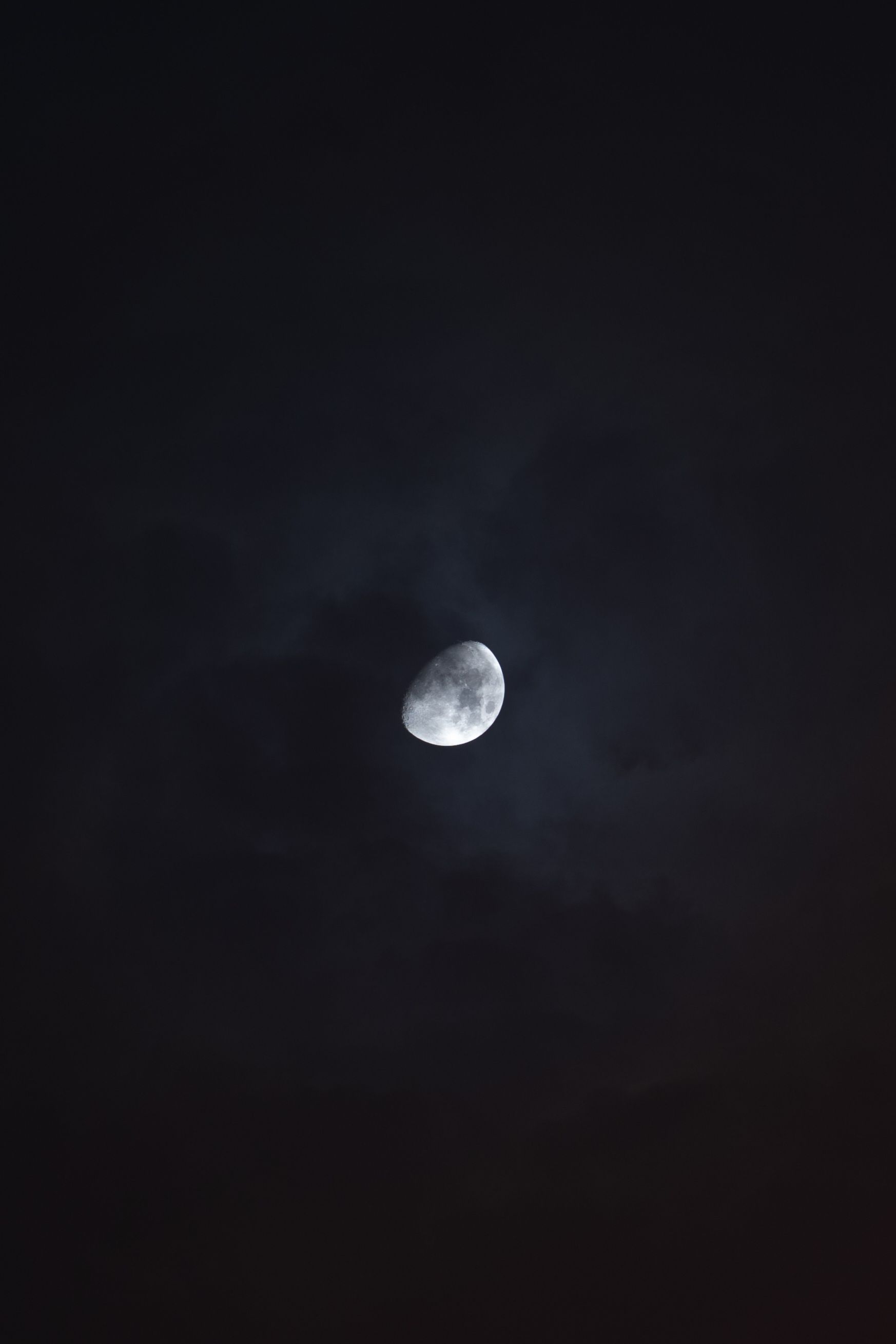 Bright Waxing Gibbous Moon in Vietnam Sky · Free Stock Photo