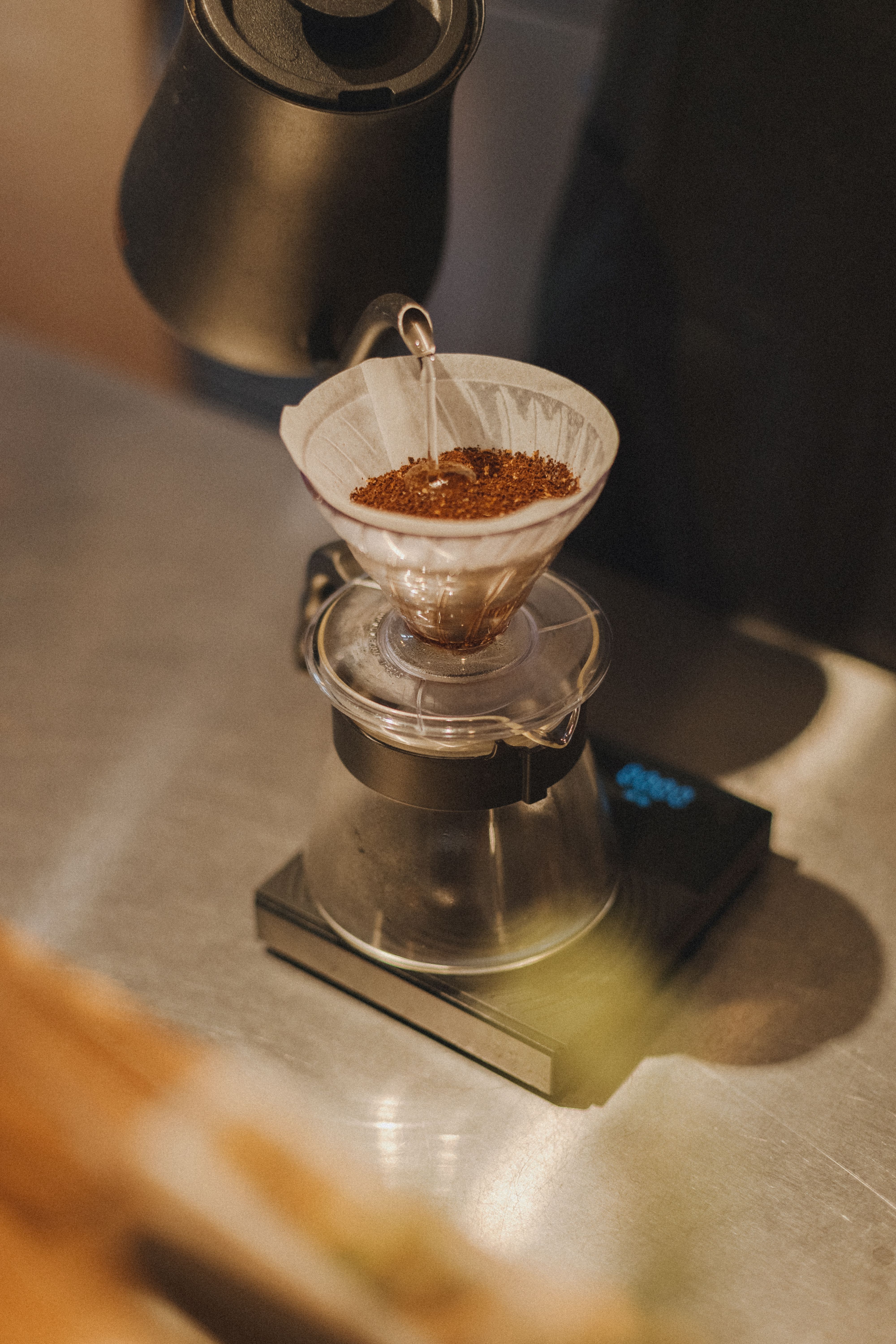 Modern Pour-Over Coffee Preparation in Shinjuku Cafe · Free Stock Photo