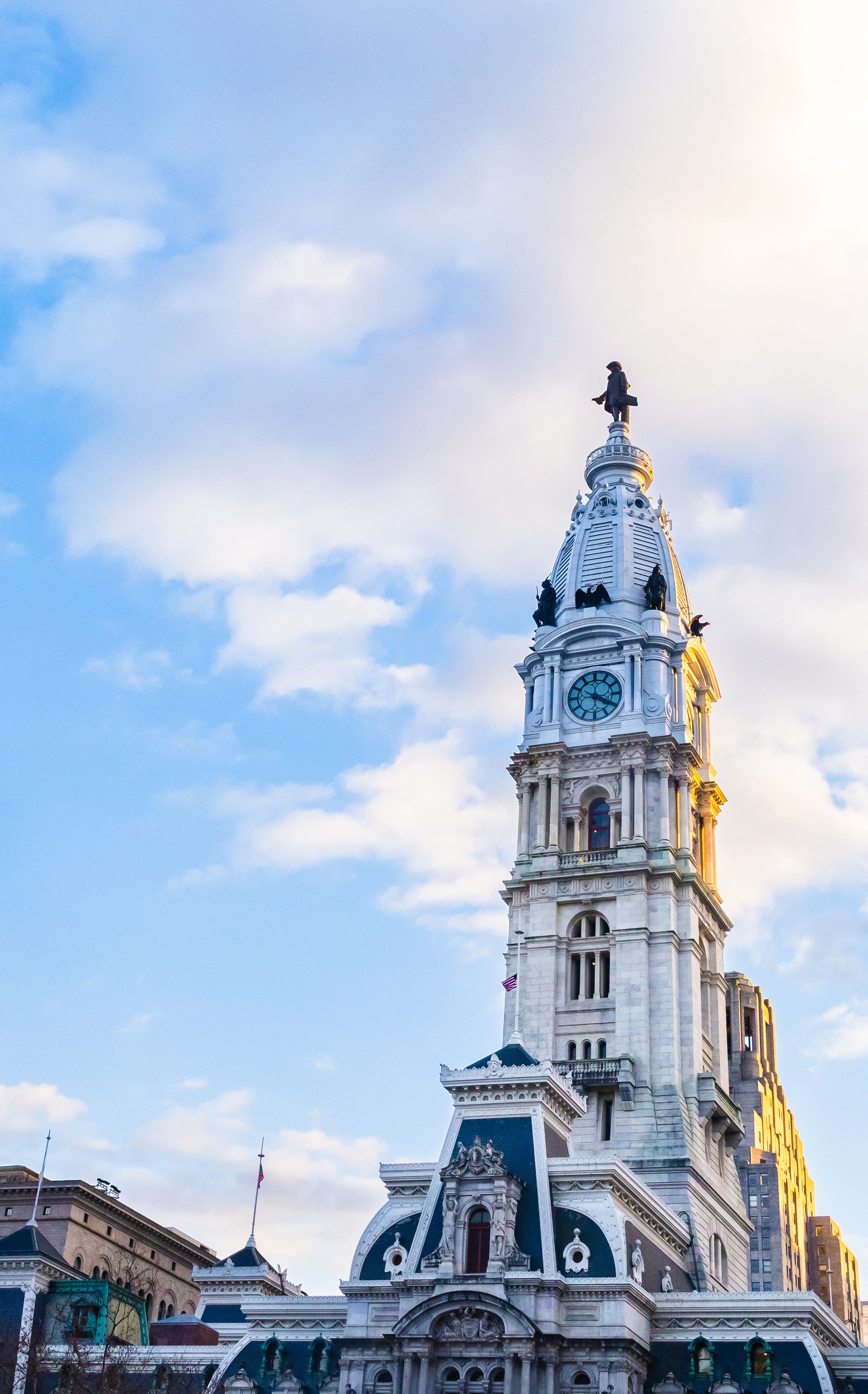 Philadelphia City Hall Tower Skyline View · Free Stock Photo
