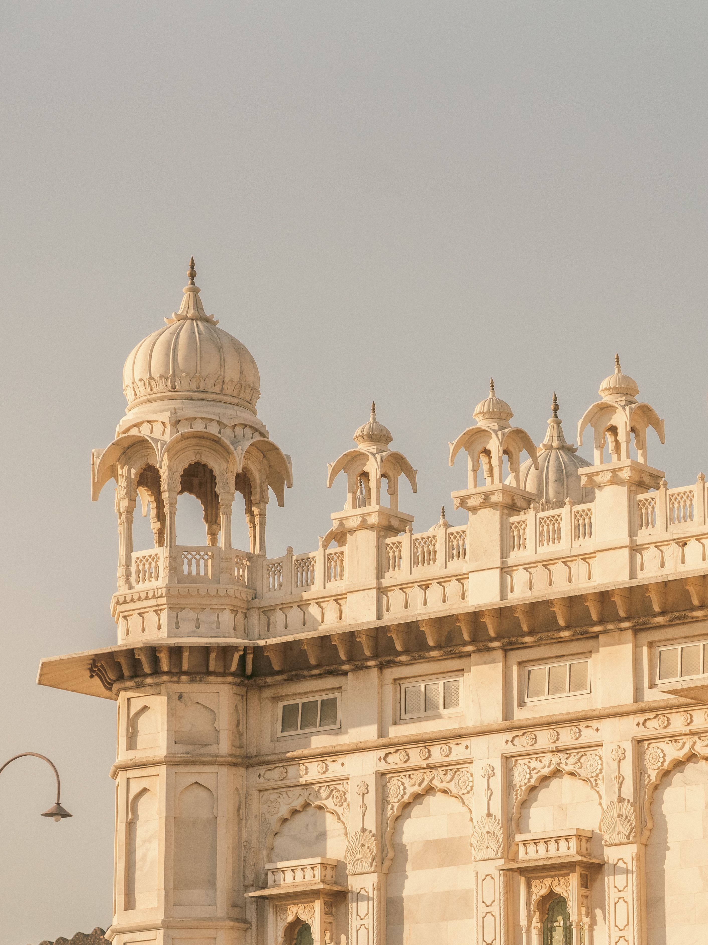 Ornate White Palace Architecture in Soft Light · Free Stock Photo