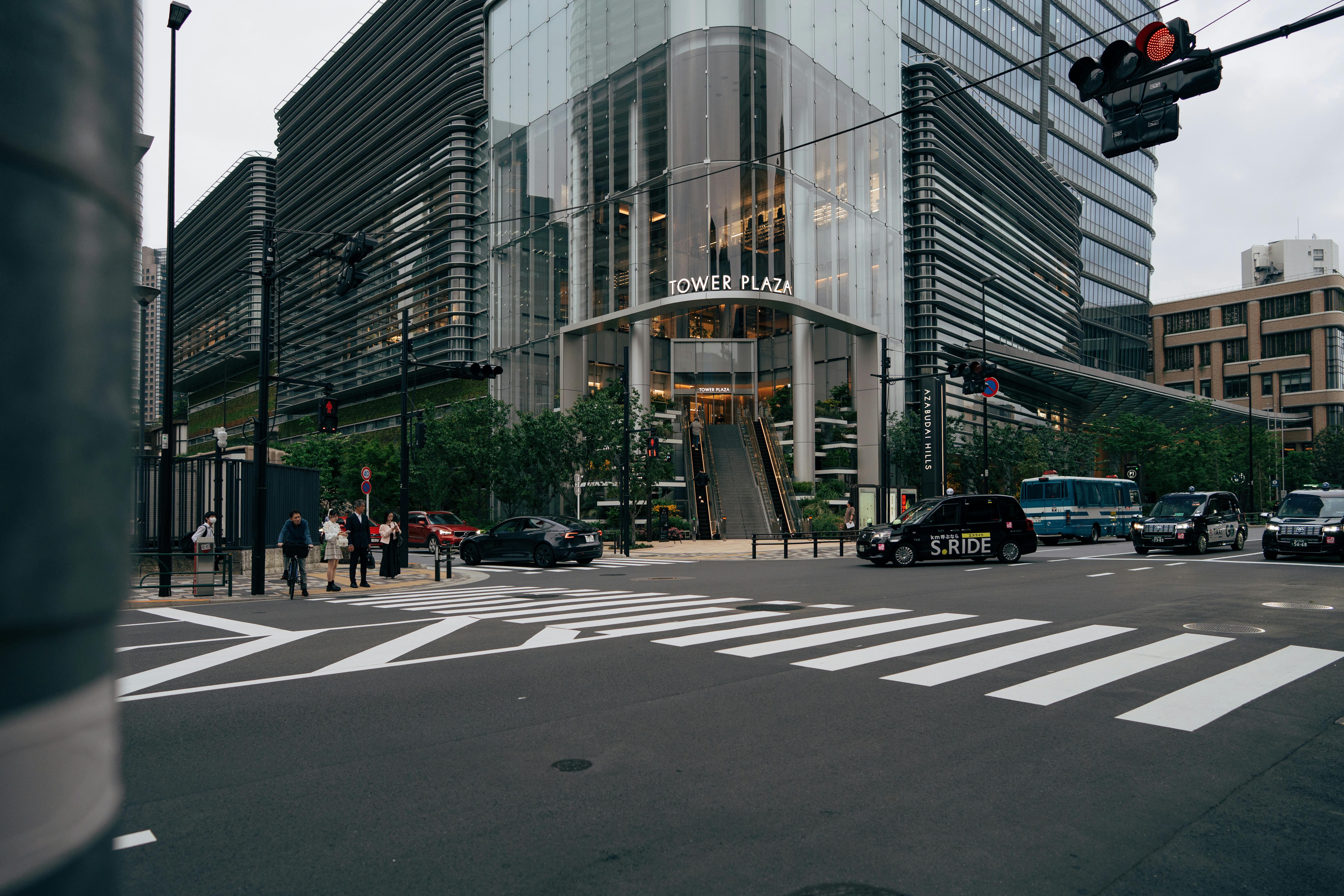 Modern Tokyo Intersection by Tower Plaza · Free Stock Photo