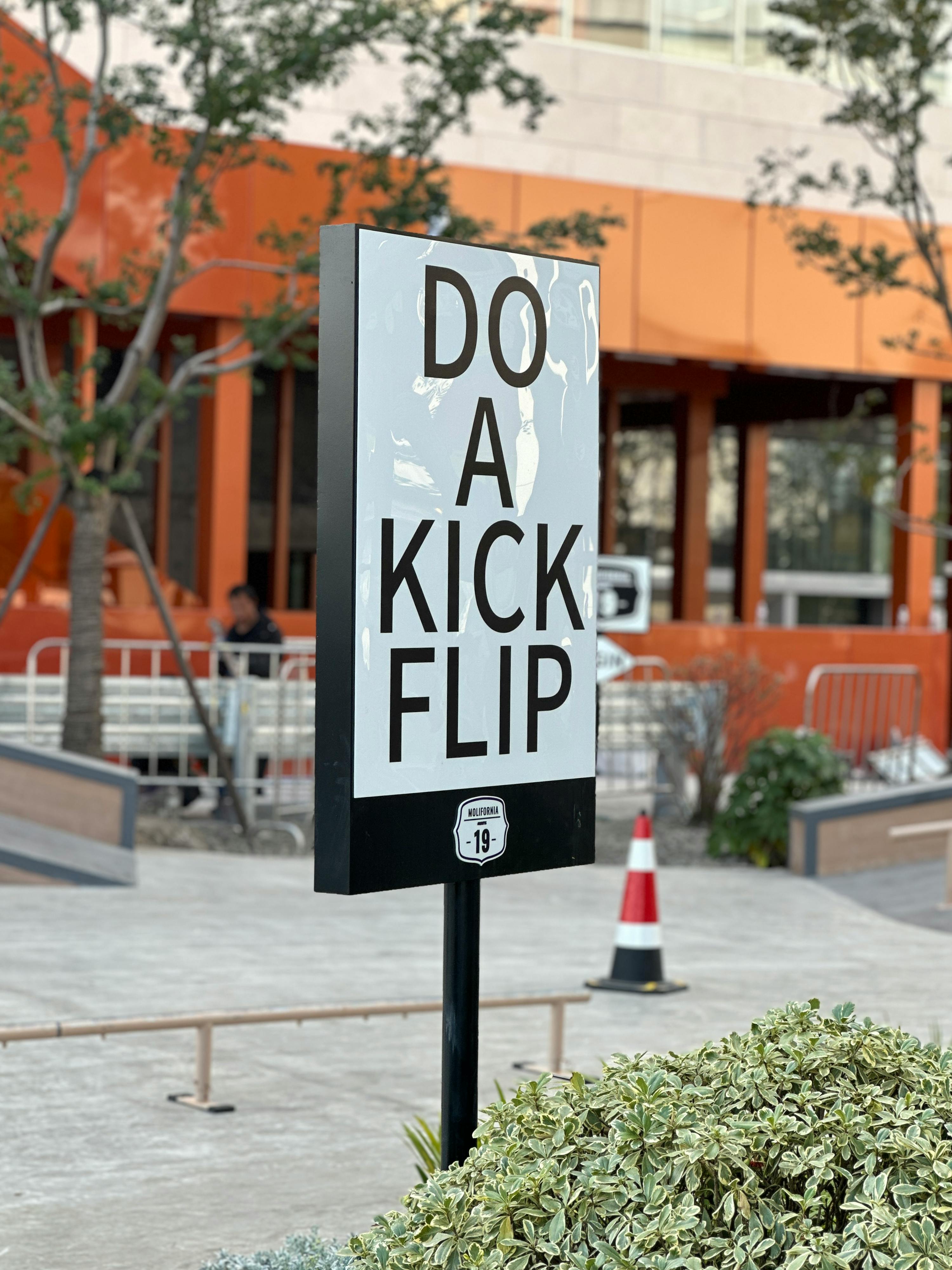 Urban Skatepark Sign with Motivational Message · Free Stock Photo