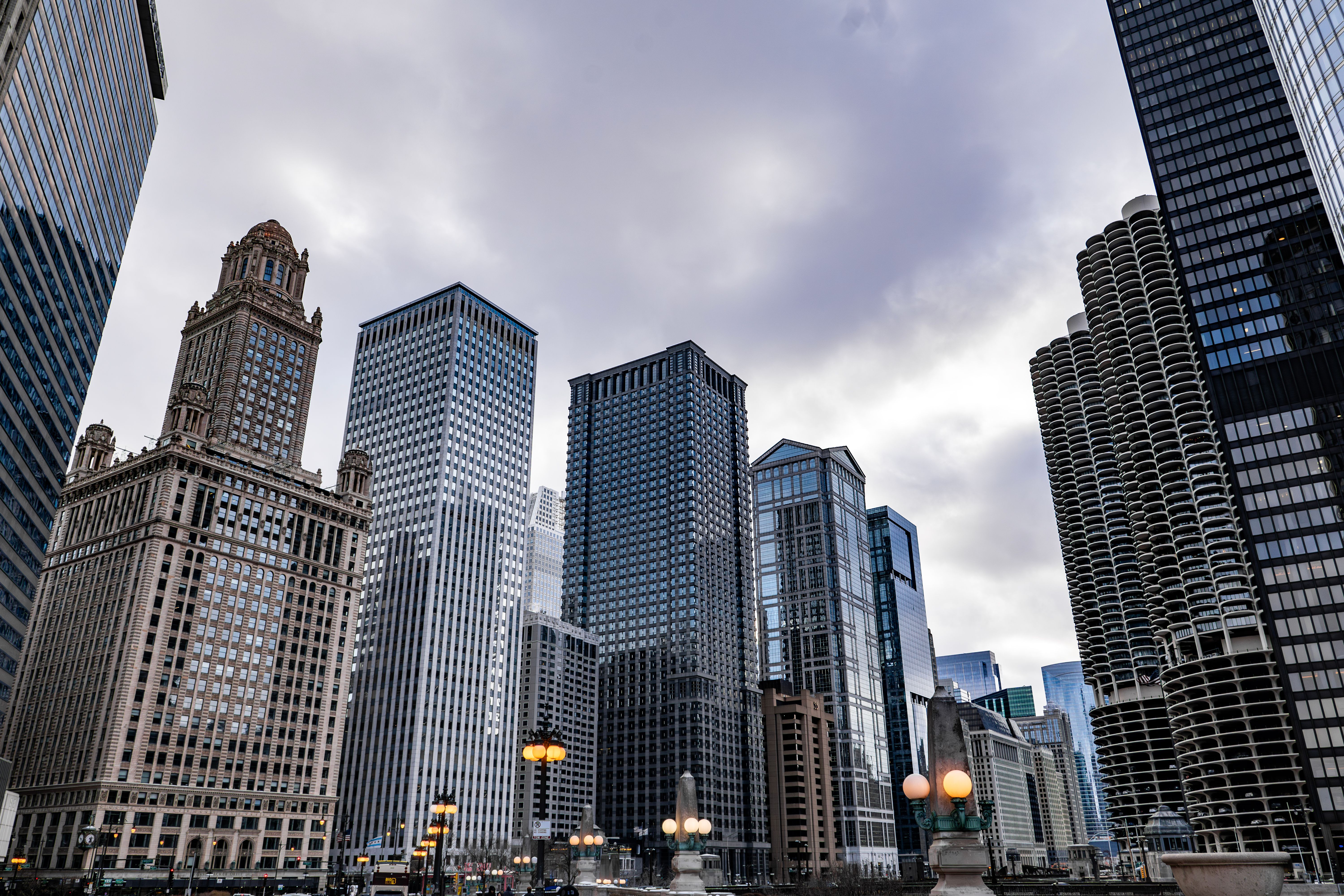 Majestic Winter Skyline of Downtown Chicago · Free Stock Photo