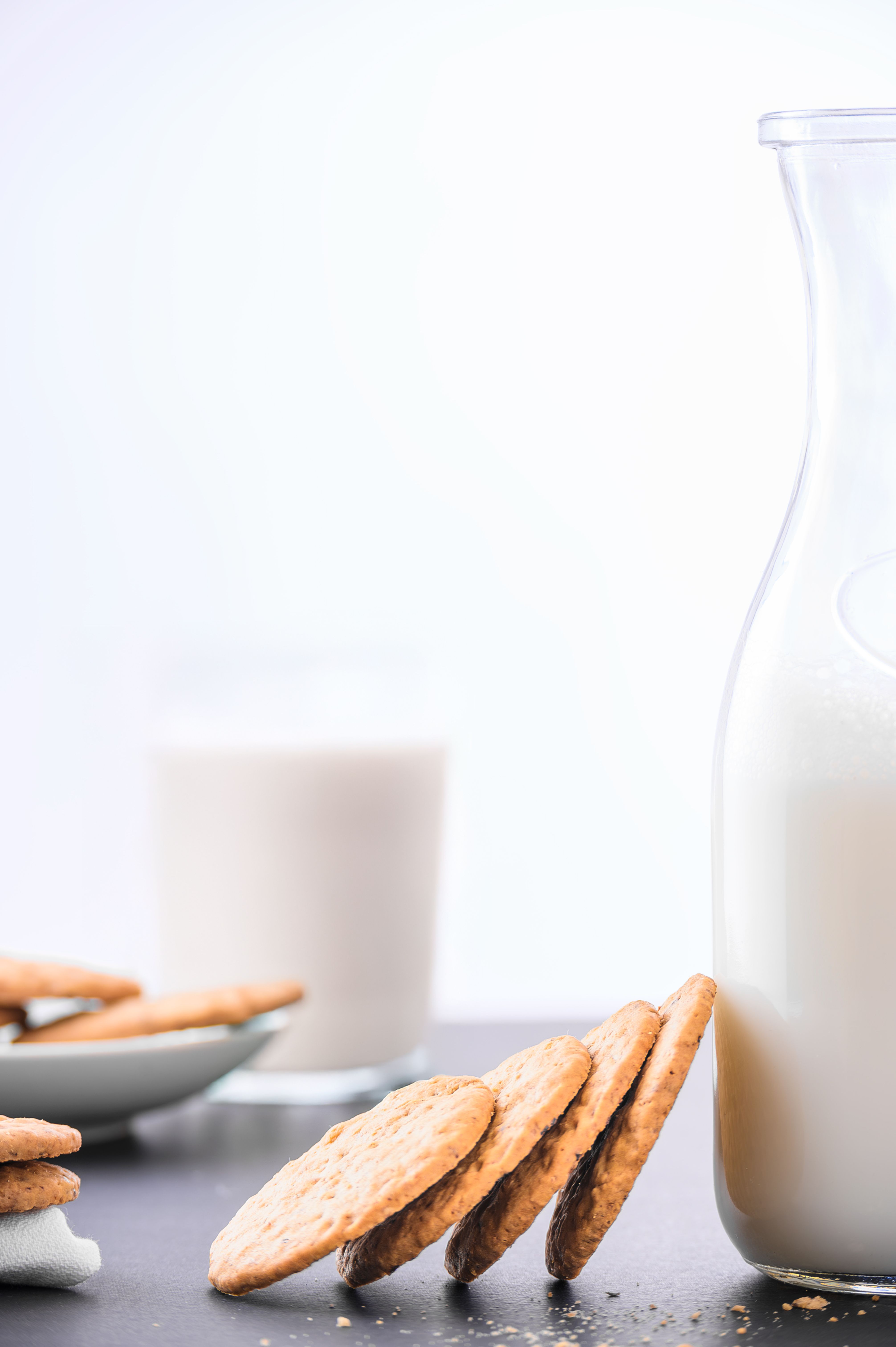 Close-up of Milk Against Blue Background · Free Stock Photo
