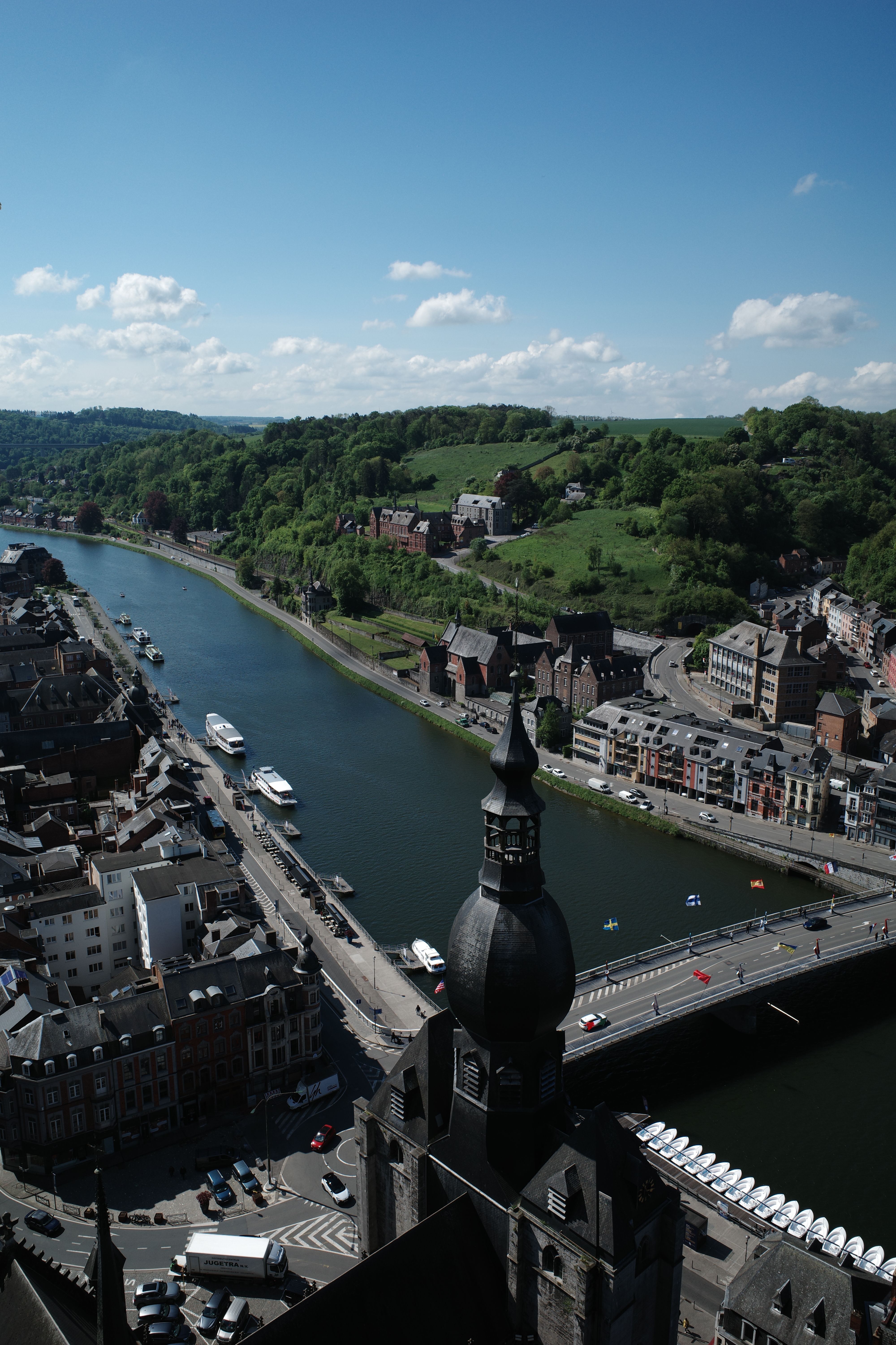 Vista Panorámica De Namur Y El Río Mosa Desde Arriba · Foto de stock ...