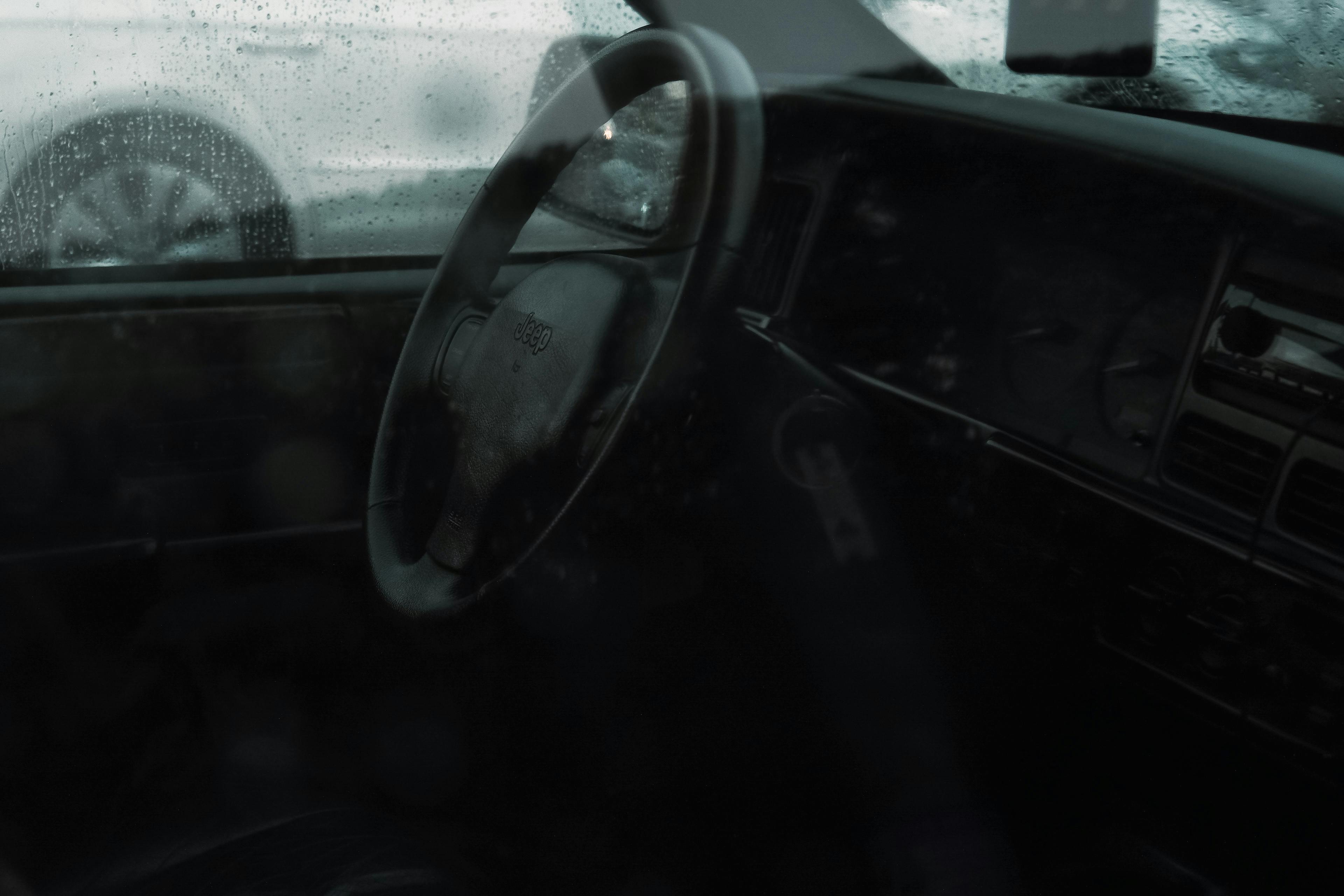 Rainy Car Interior Through Moist Window · Free Stock Photo