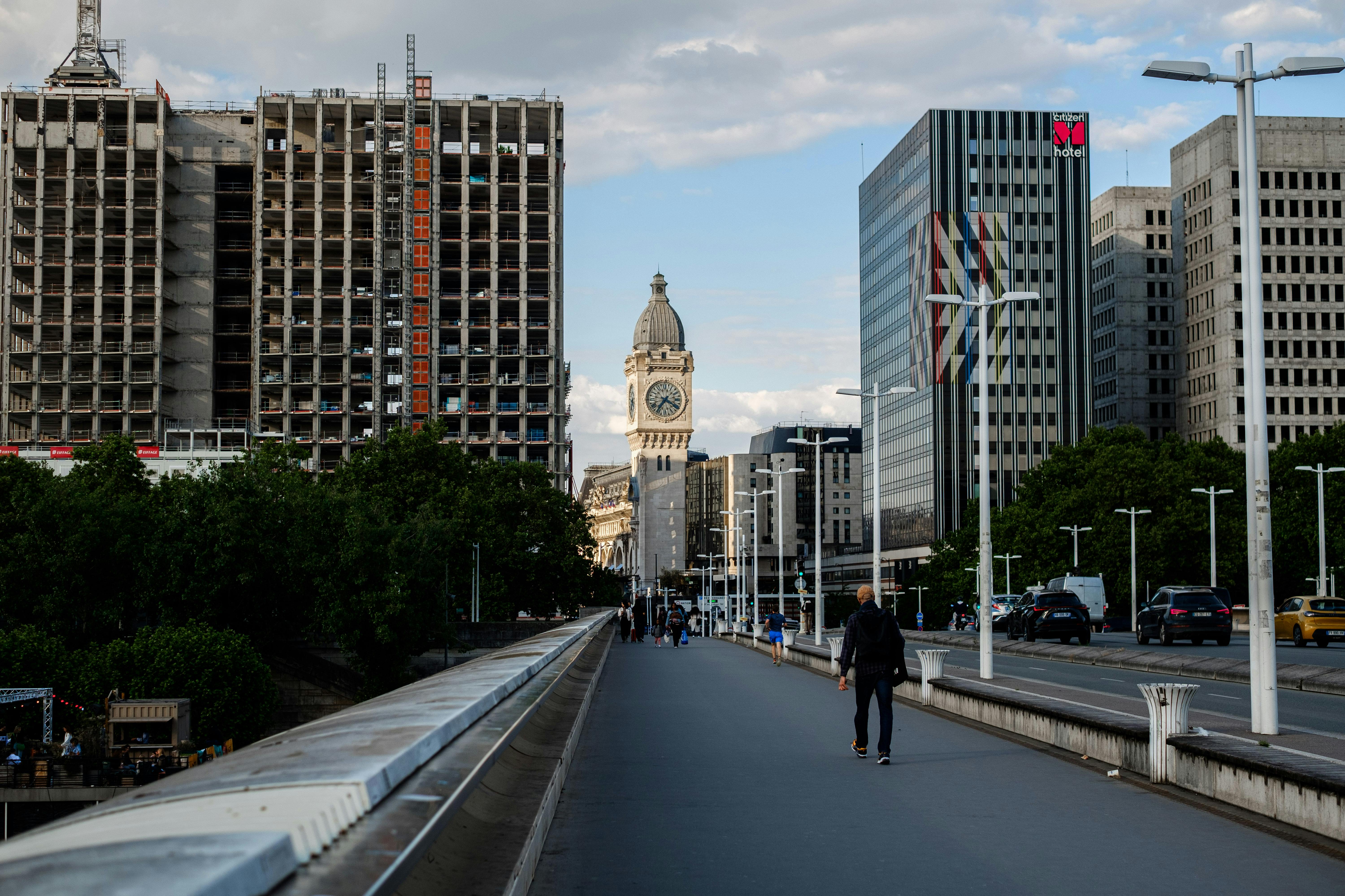 Urban Cityscape with Clock Tower and Architecture · Free Stock Photo