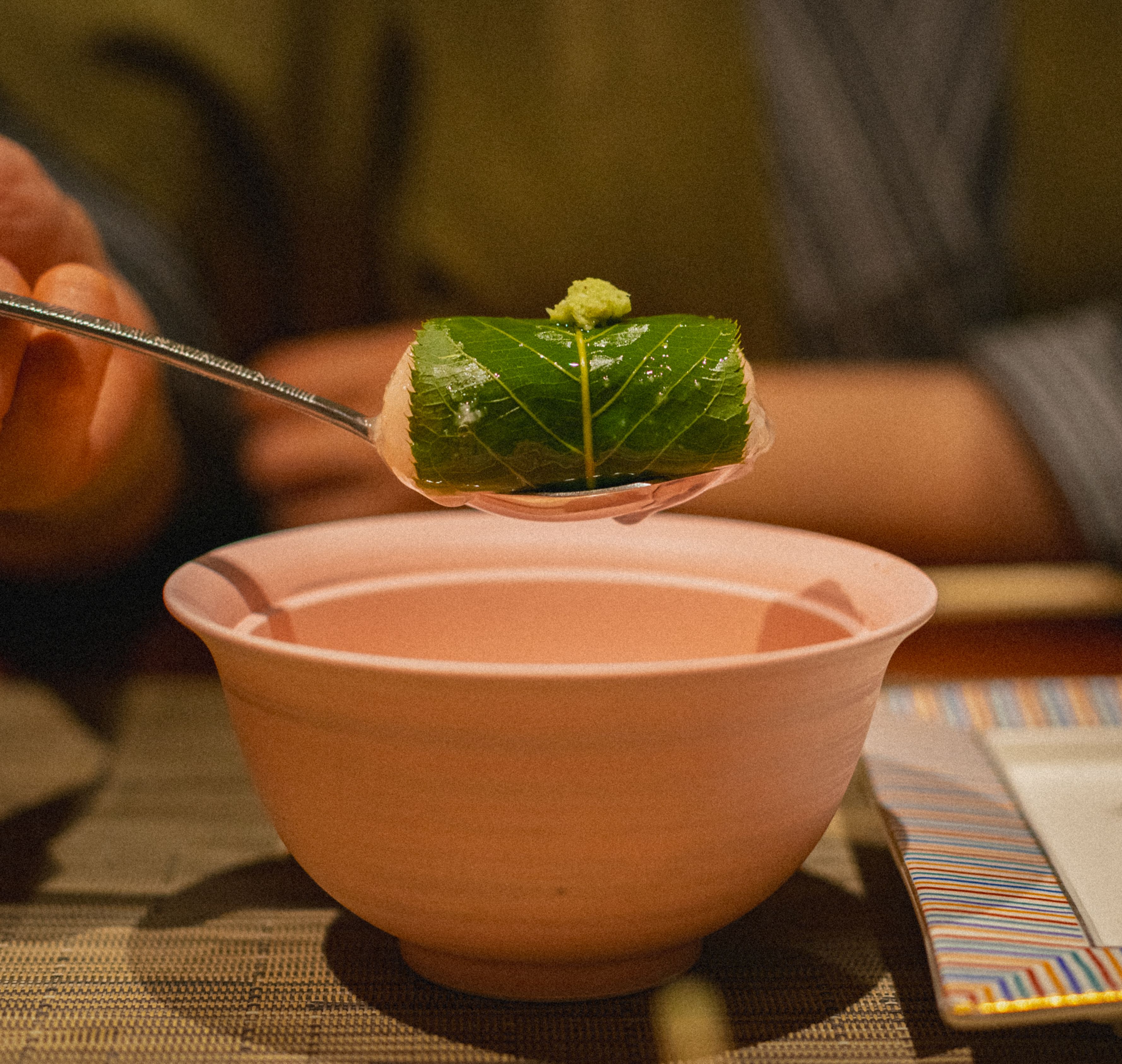 Exquisite Japanese Cuisine: Leaf-Wrapped Delicacy · Free Stock Photo