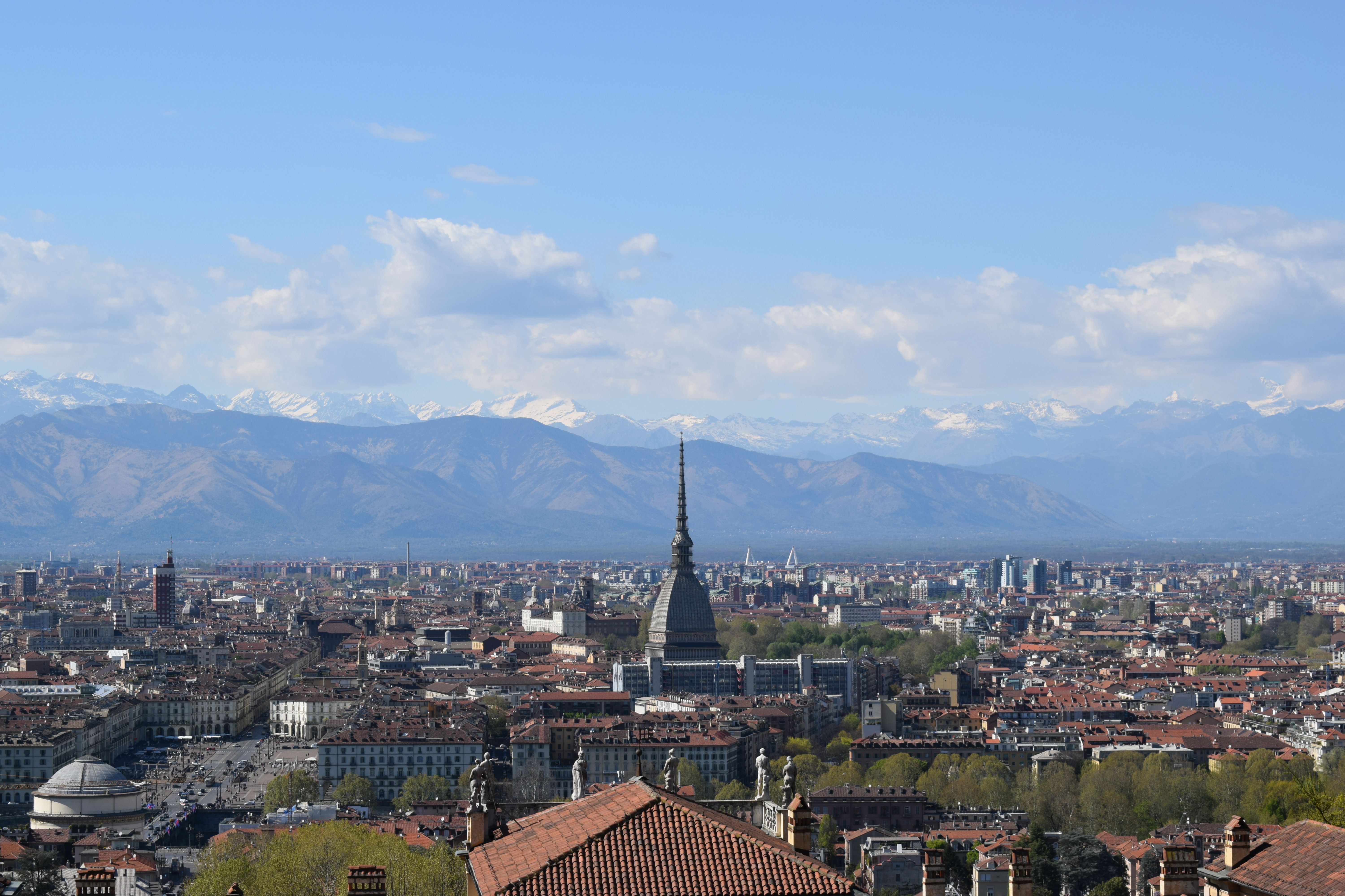 Panoramic View of Turin with Alps in Background · Free Stock Photo
