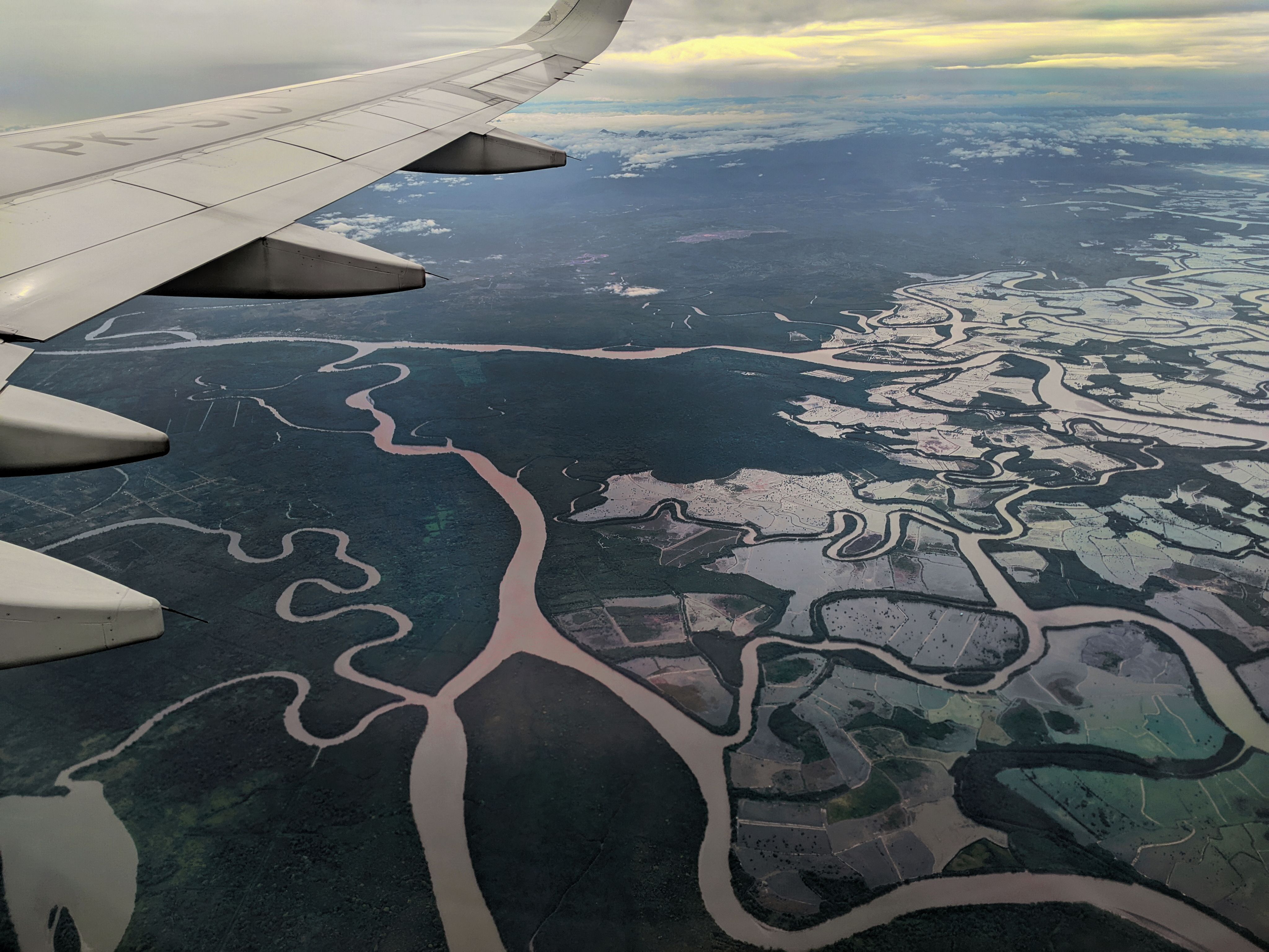 Aerial View of Meandering Rivers in Kalimantan · Free Stock Photo