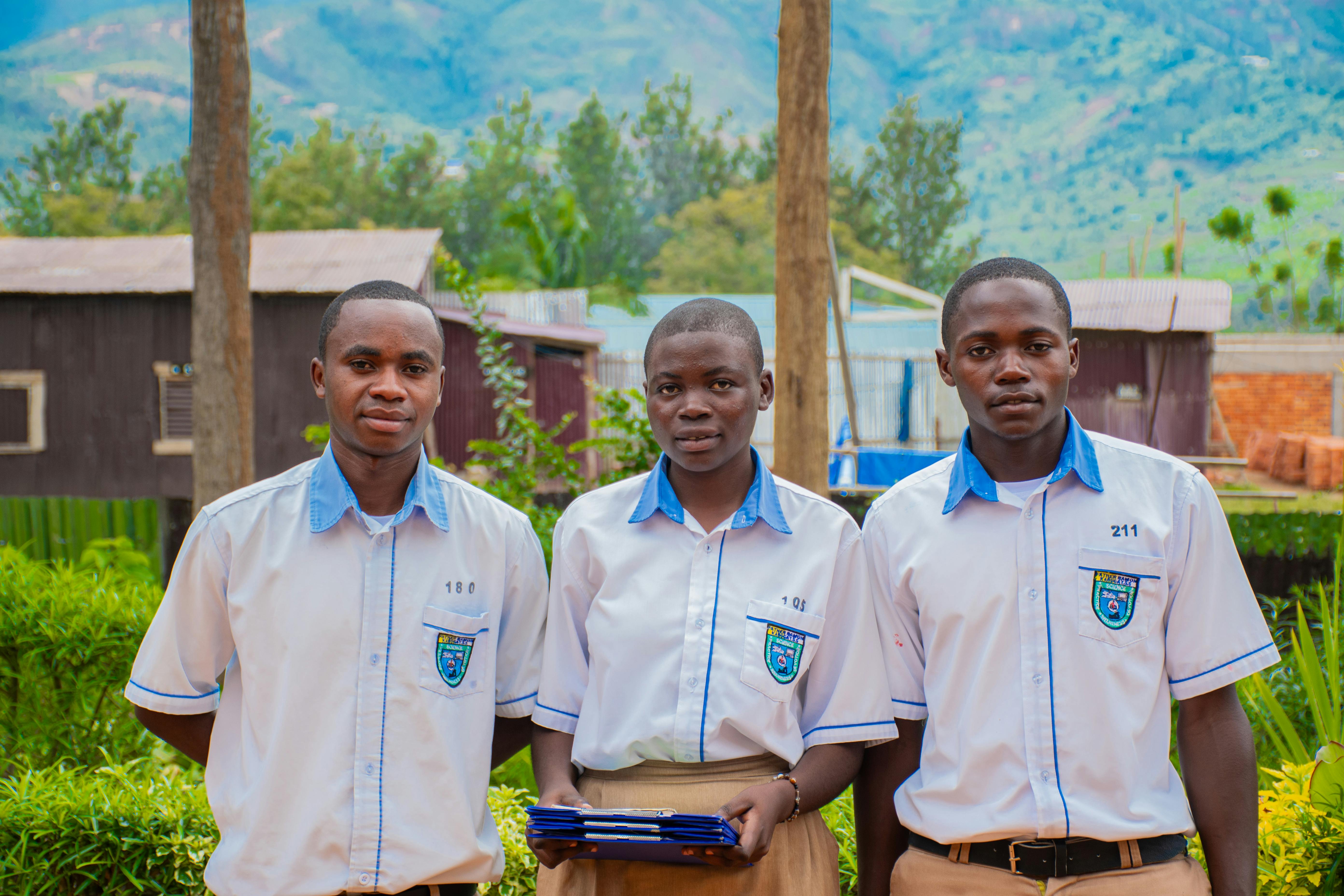 Students in School Uniforms Outdoors · Free Stock Photo