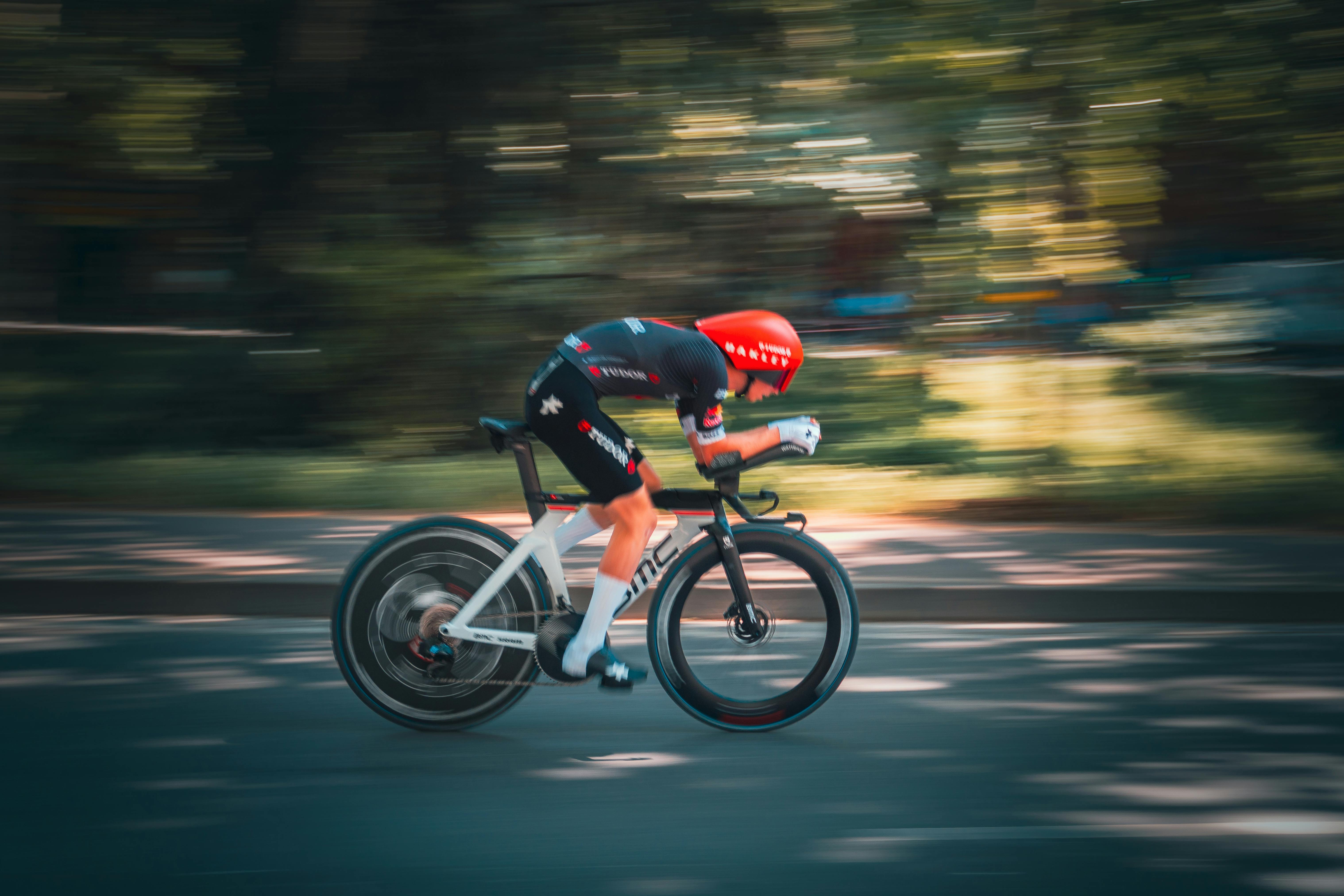 High-Speed Cyclist in Motion in Tirana, Albania · Free Stock Photo