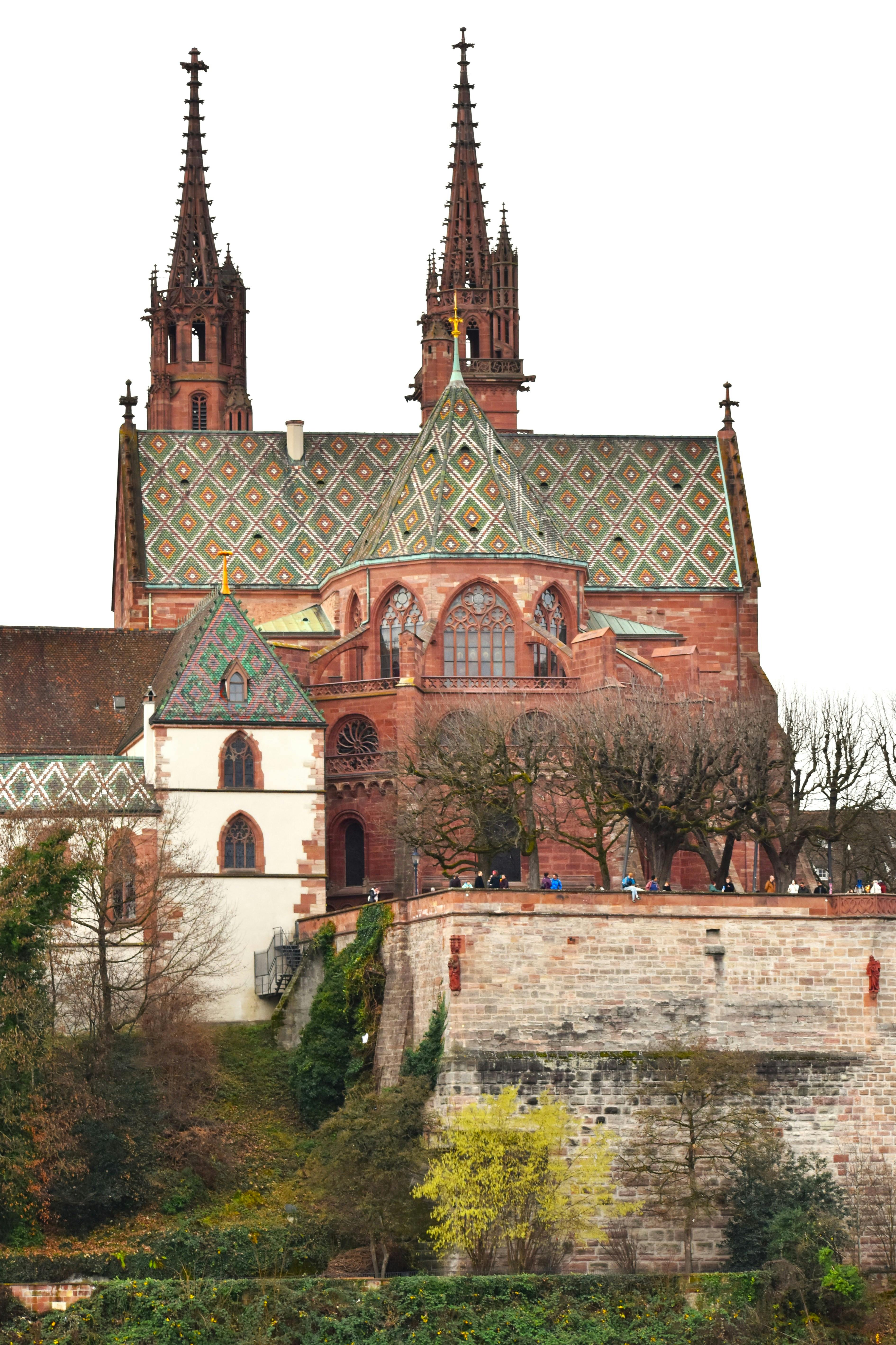 Stunning Basel Minster with Colorful Tiled Roof · Free Stock Photo