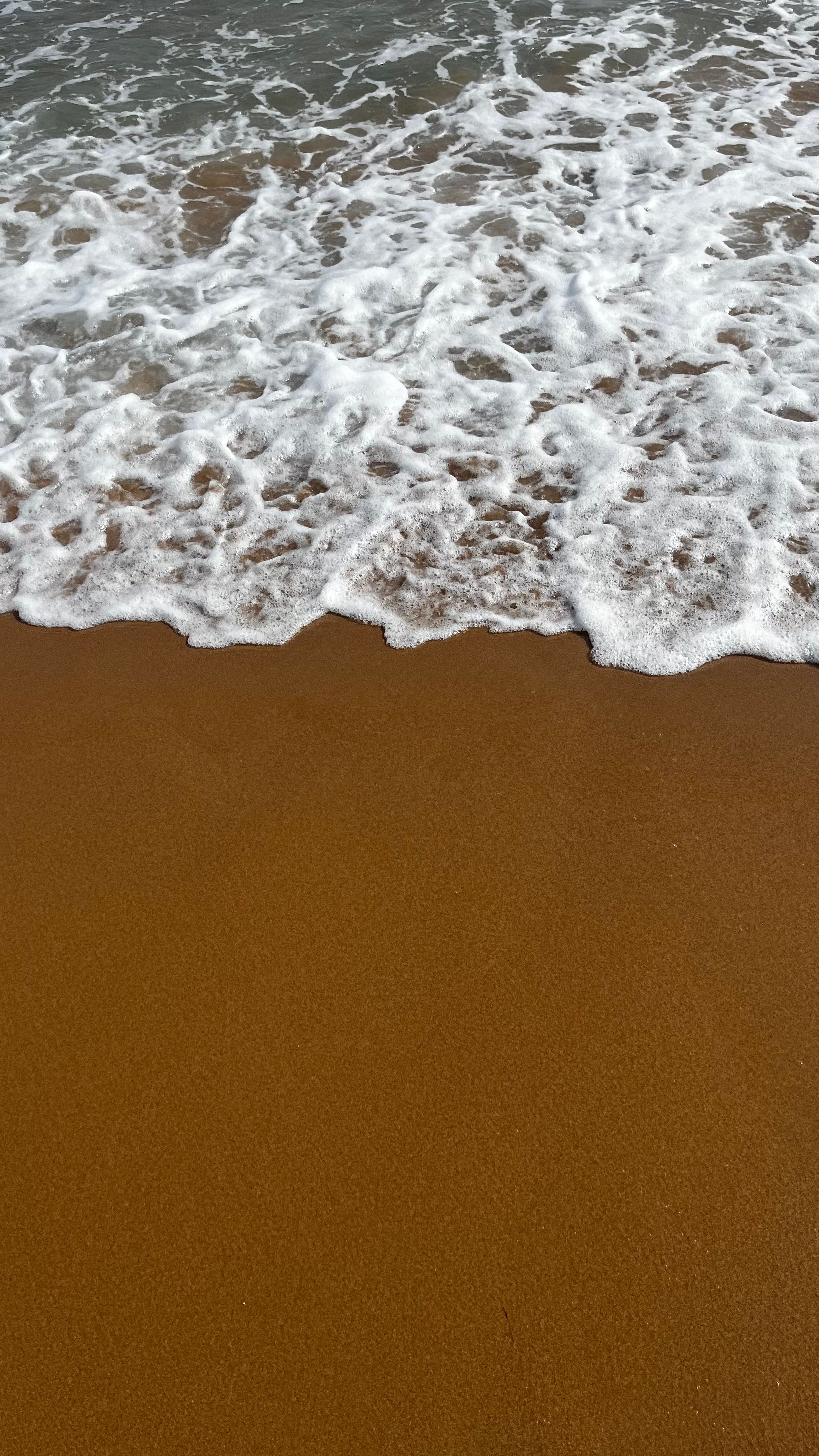 Gentle Ocean Waves on Sandy Beach Shoreline · Free Stock Photo