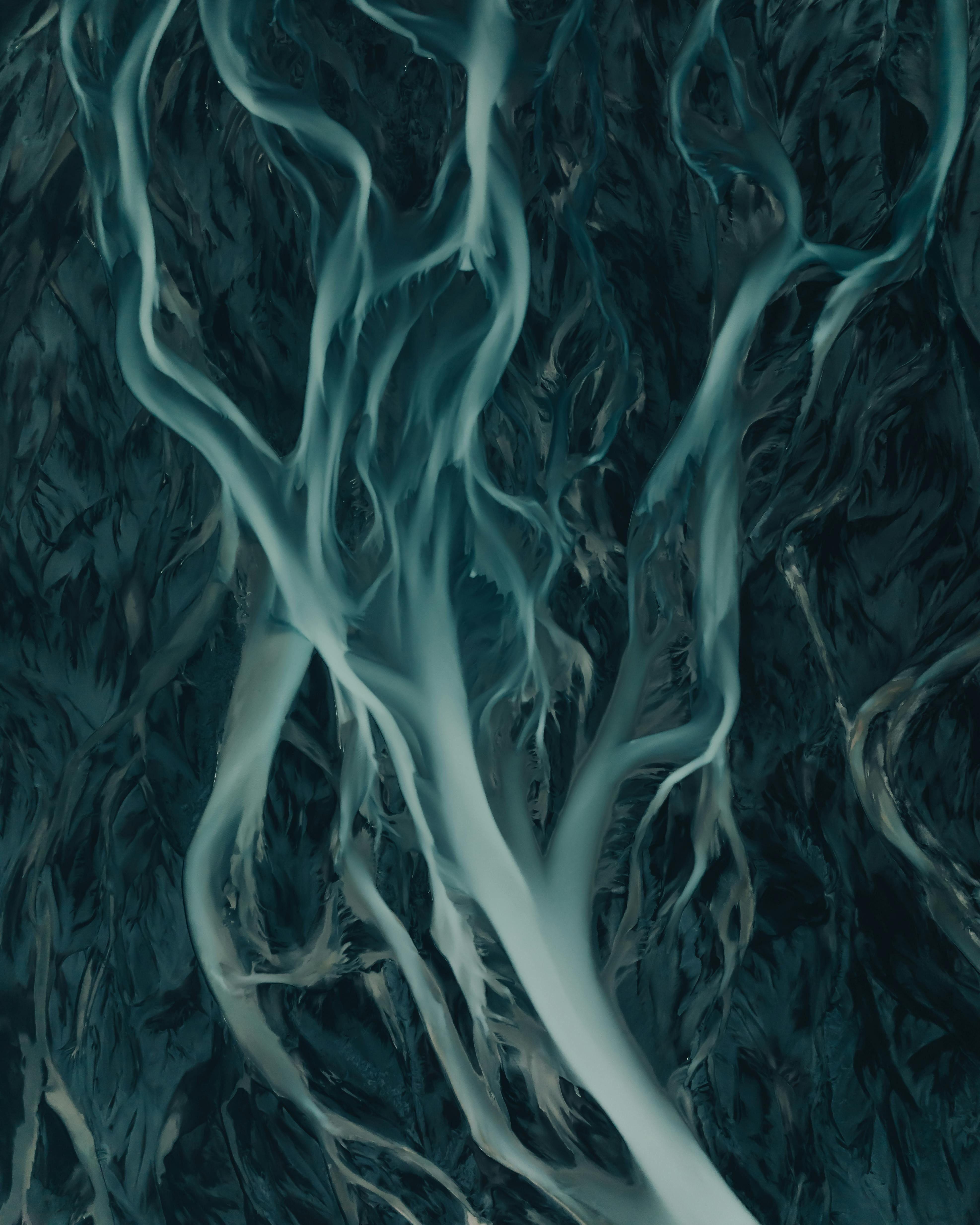 Aerial View of Braided River in Iceland · Free Stock Photo