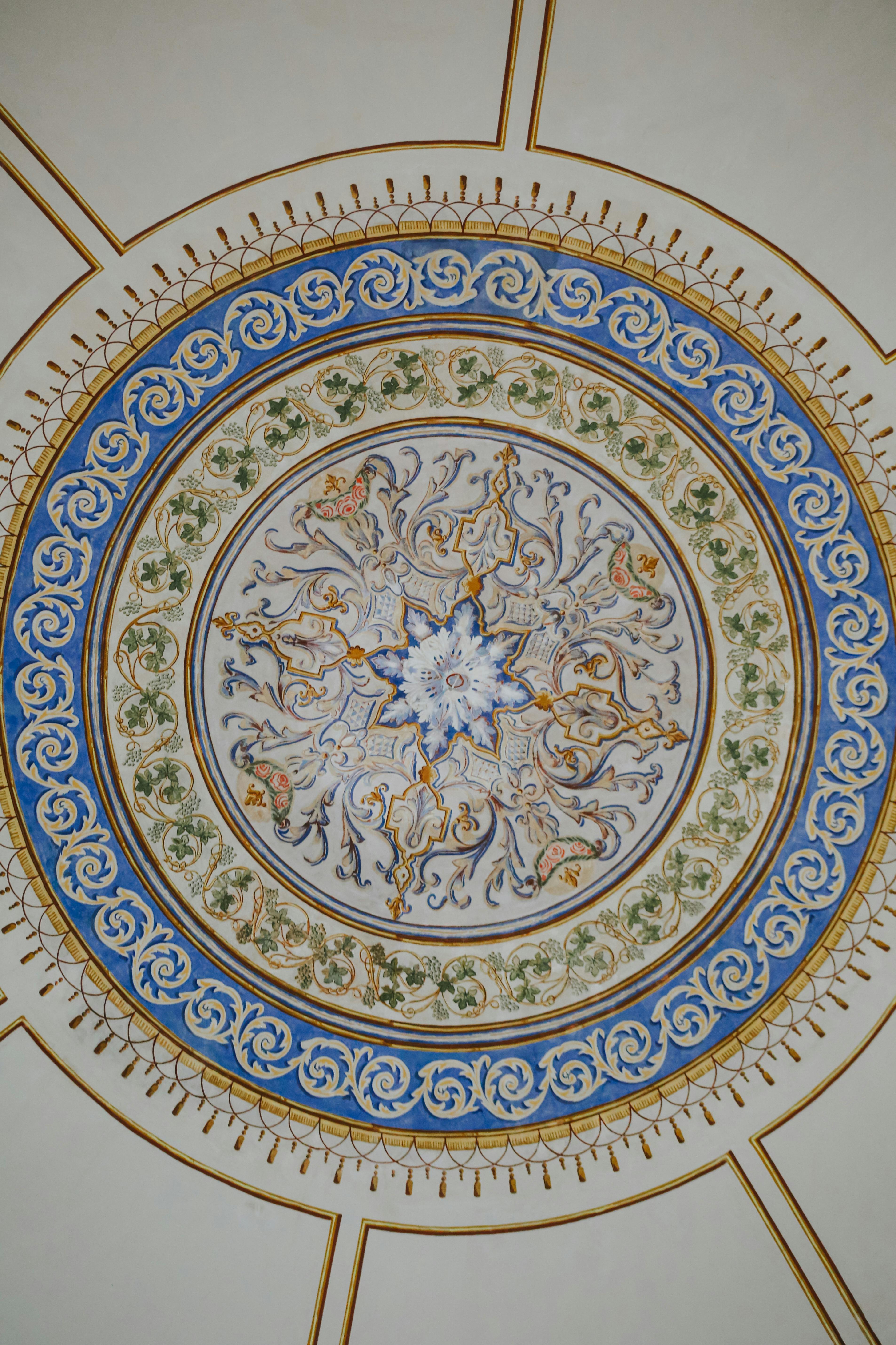 Intricate Ottoman Ceiling Design Featuring Floral Patterns · Free Stock ...