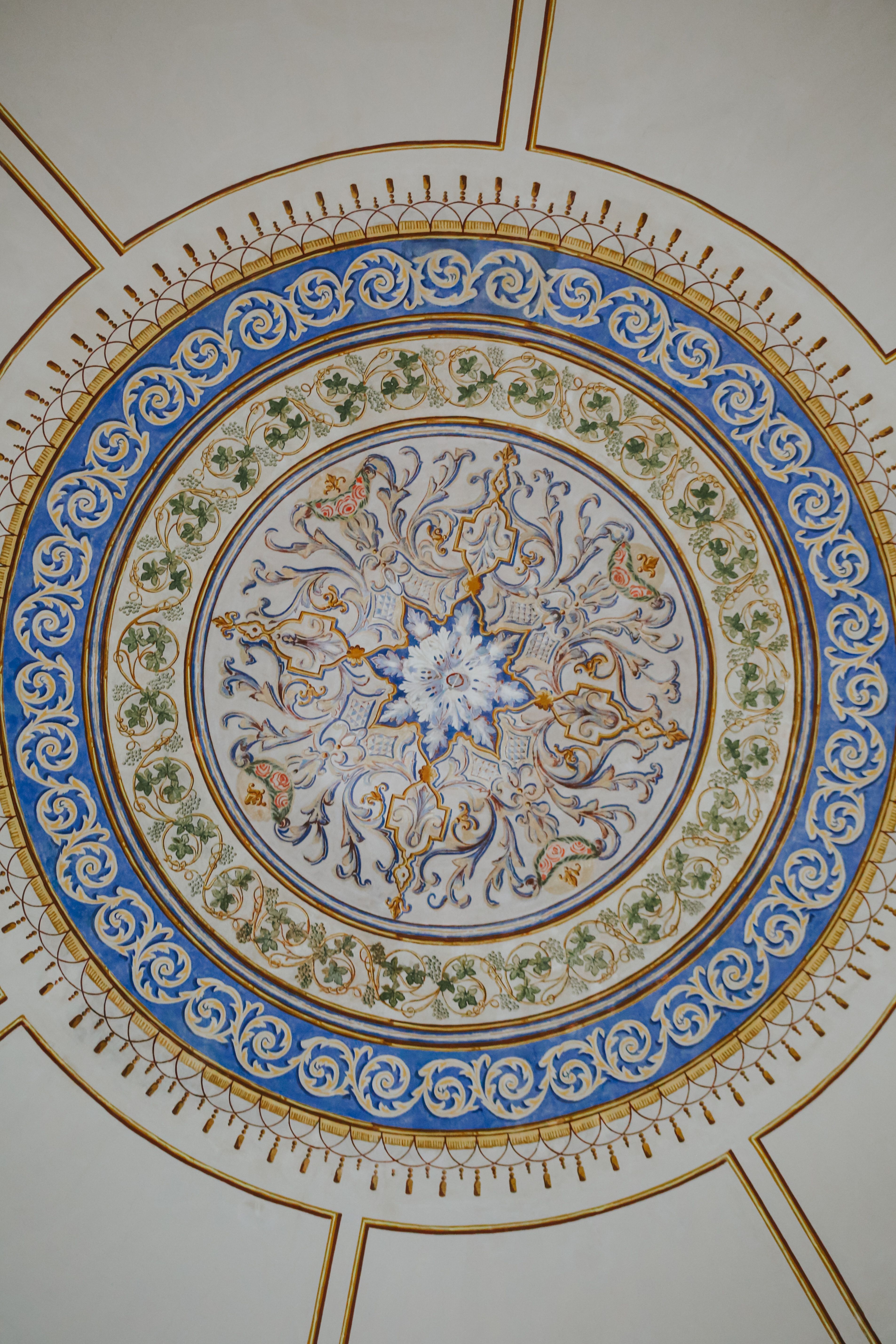 Intricate Ottoman Ceiling Design Featuring Floral Patterns · Free Stock ...