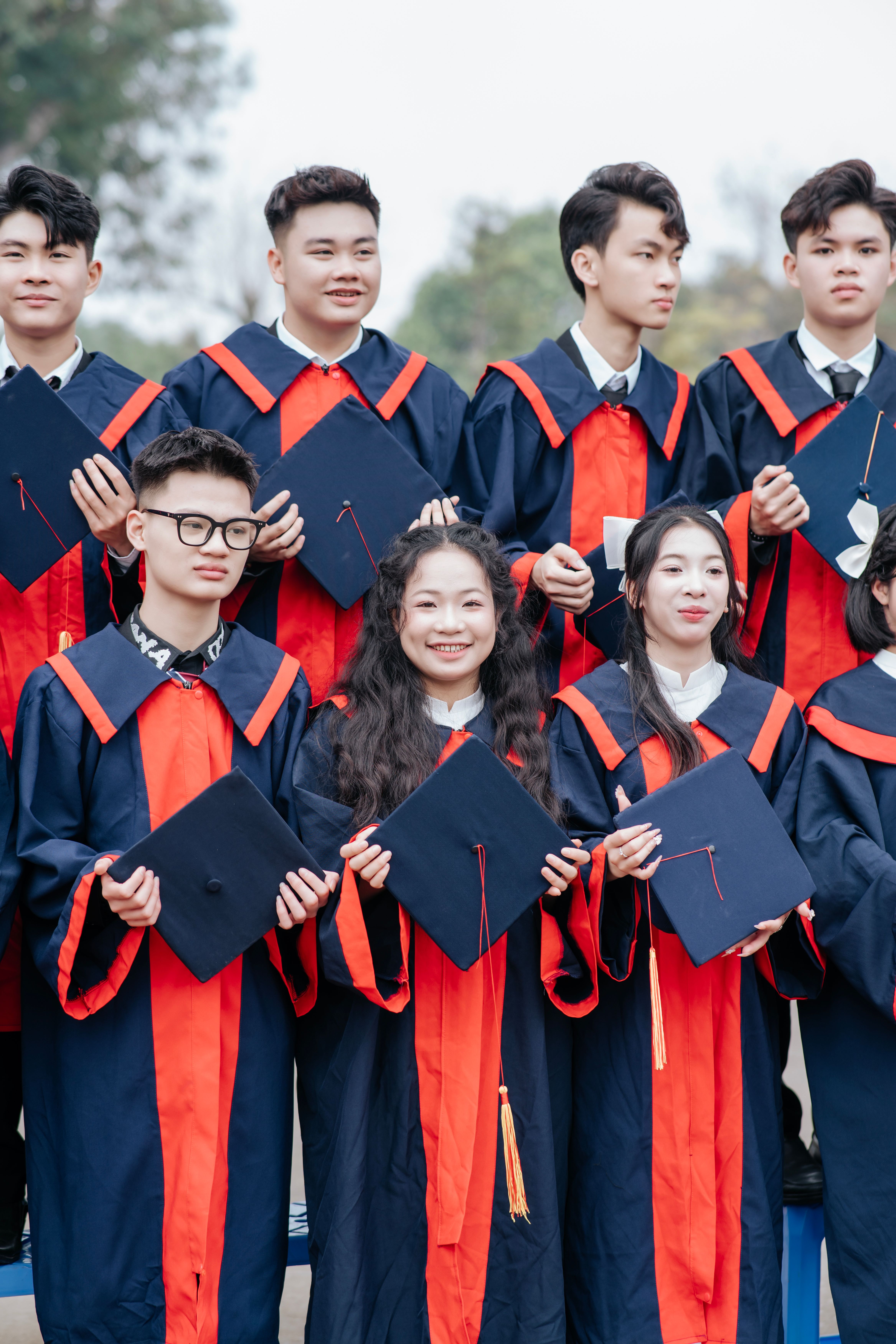 Graduation Ceremony Group Portrait Outdoors · Free Stock Photo