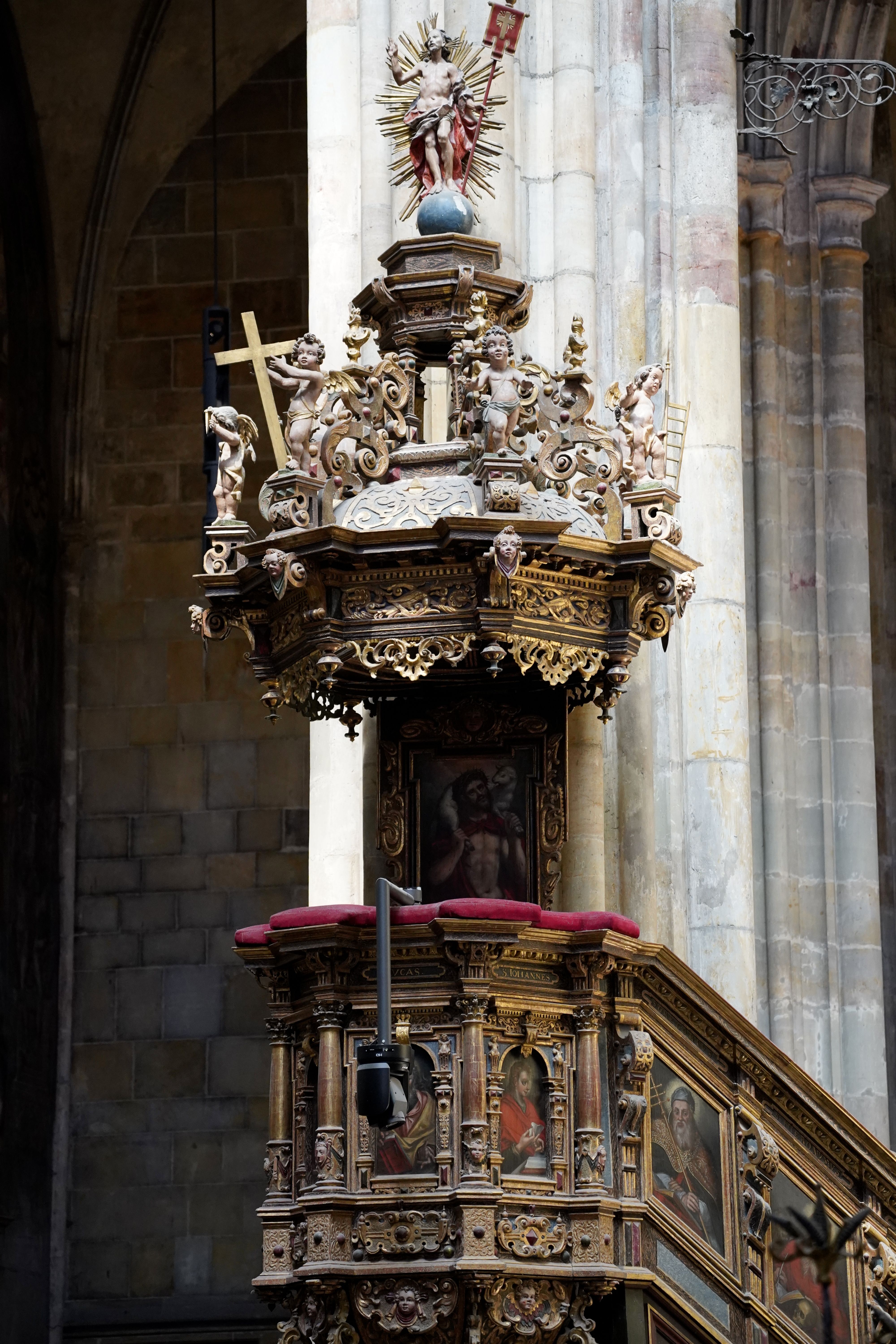 Ornate Gothic Cathedral Pulpit Interior Design · Free Stock Photo