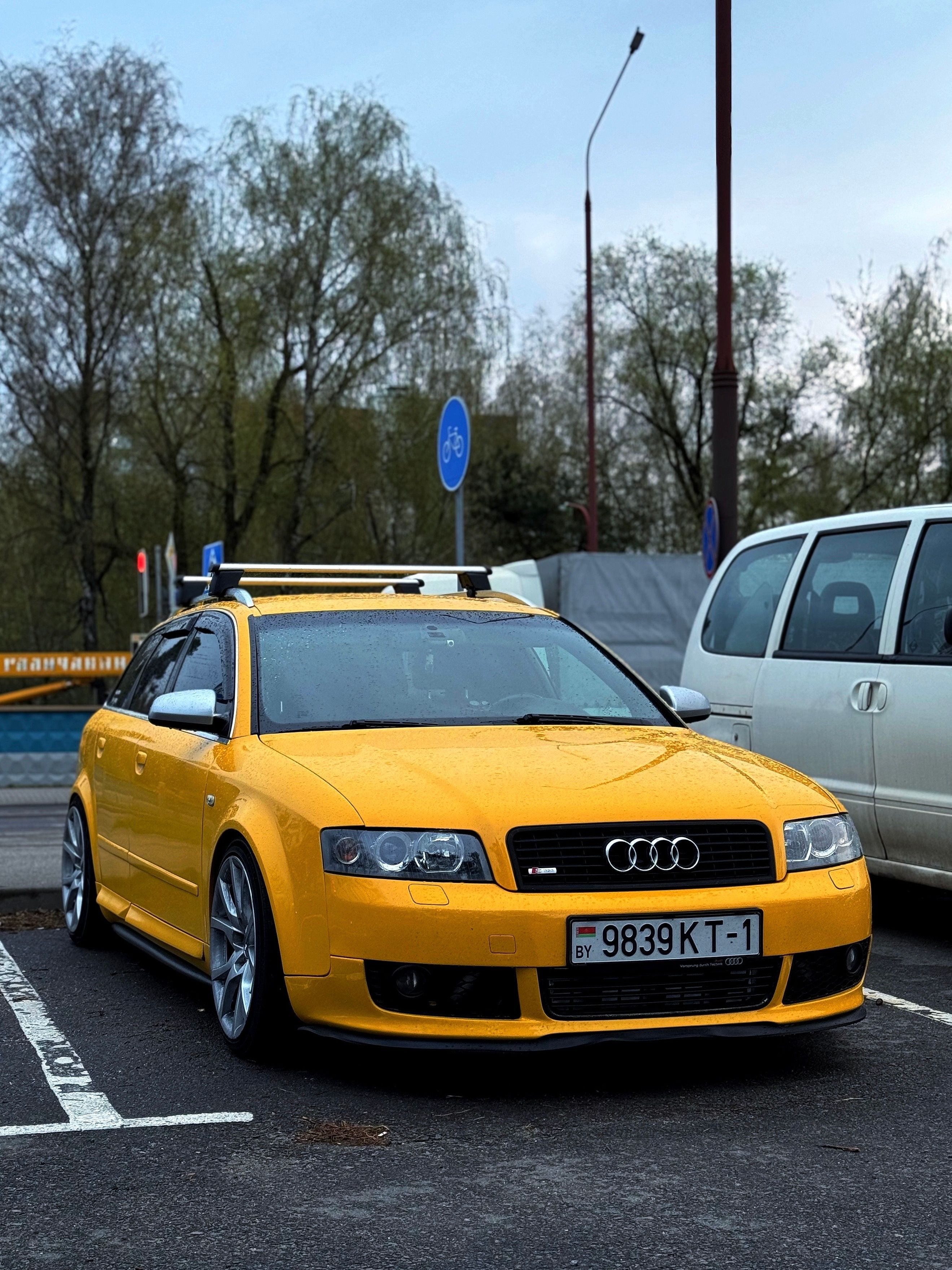 Yellow Audi Car Parked in Brest, Belarus · Free Stock Photo