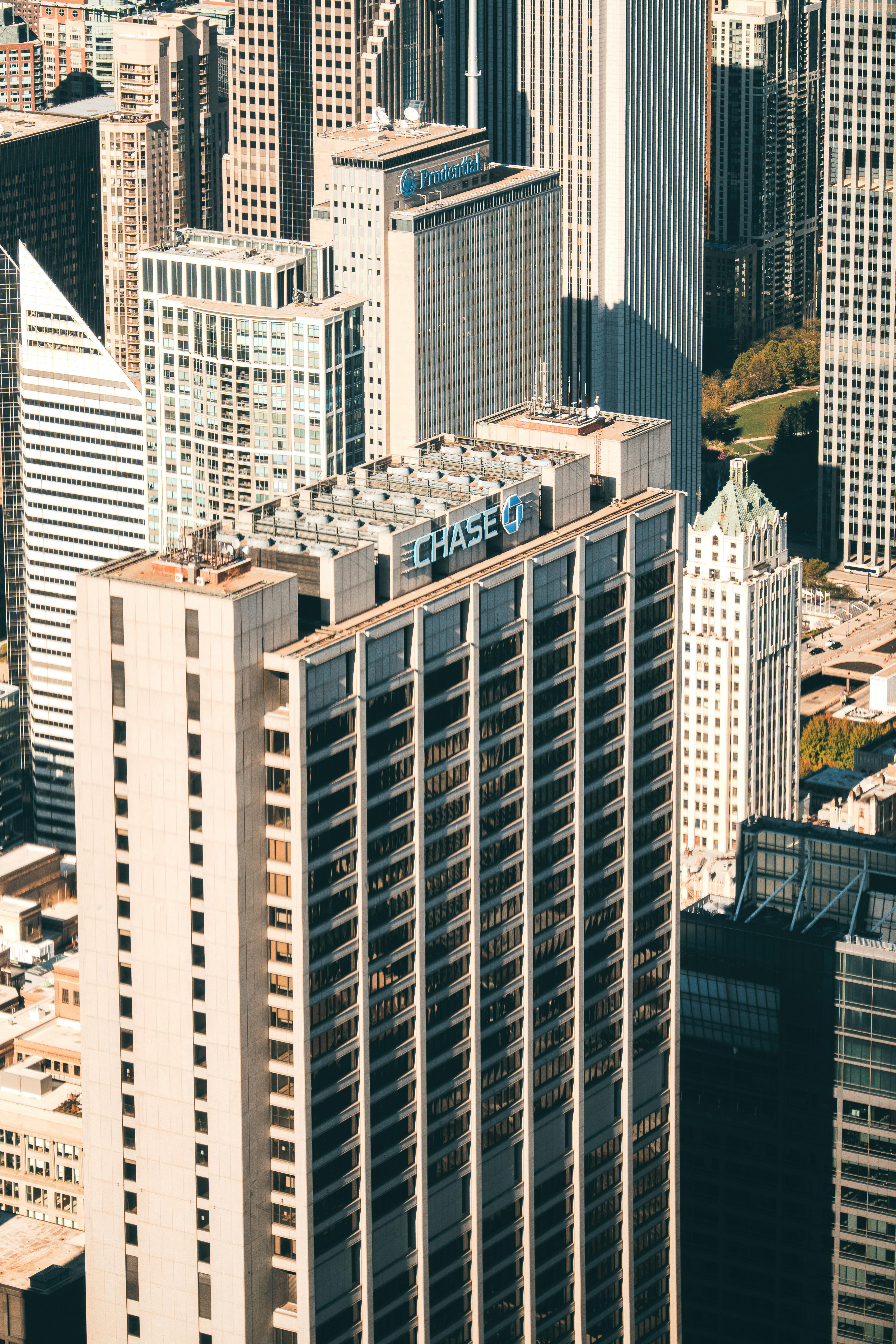 Aerial View of Chicago Skyline with Skyscrapers · Free Stock Photo