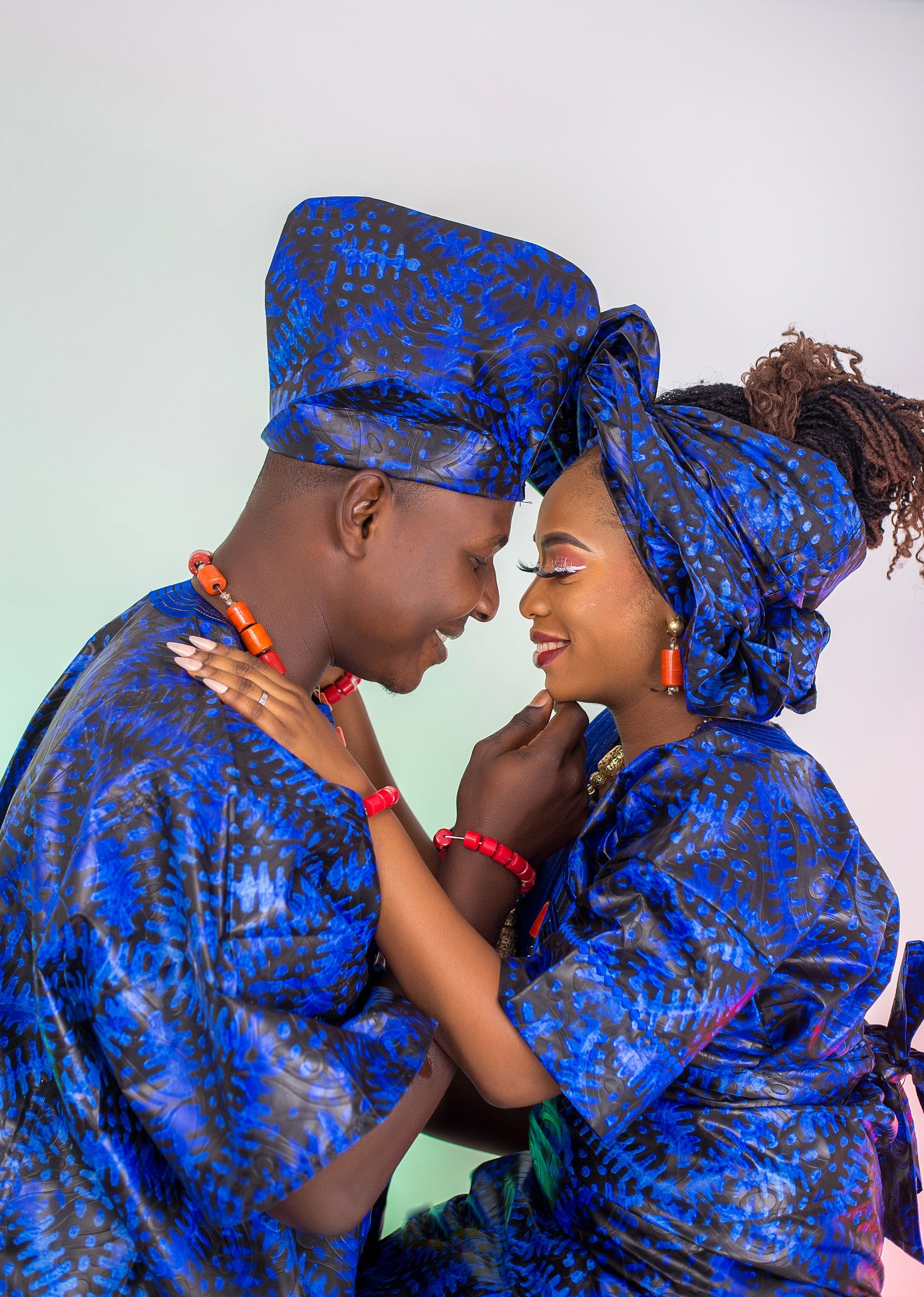 Vibrant Cultural Portrait of a Joyful Couple · Free Stock Photo
