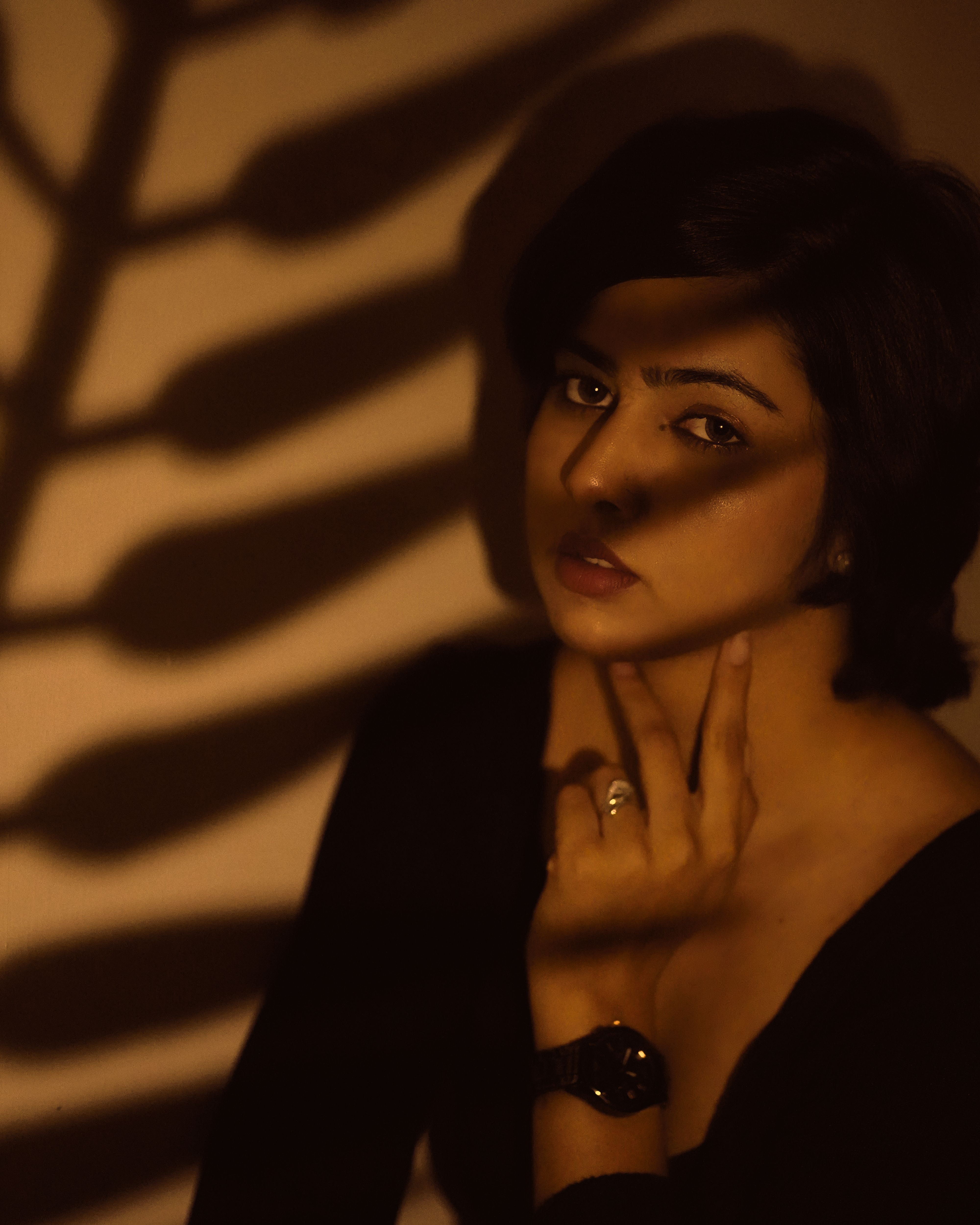 Moody Portrait with Dramatic Shadows · Free Stock Photo
