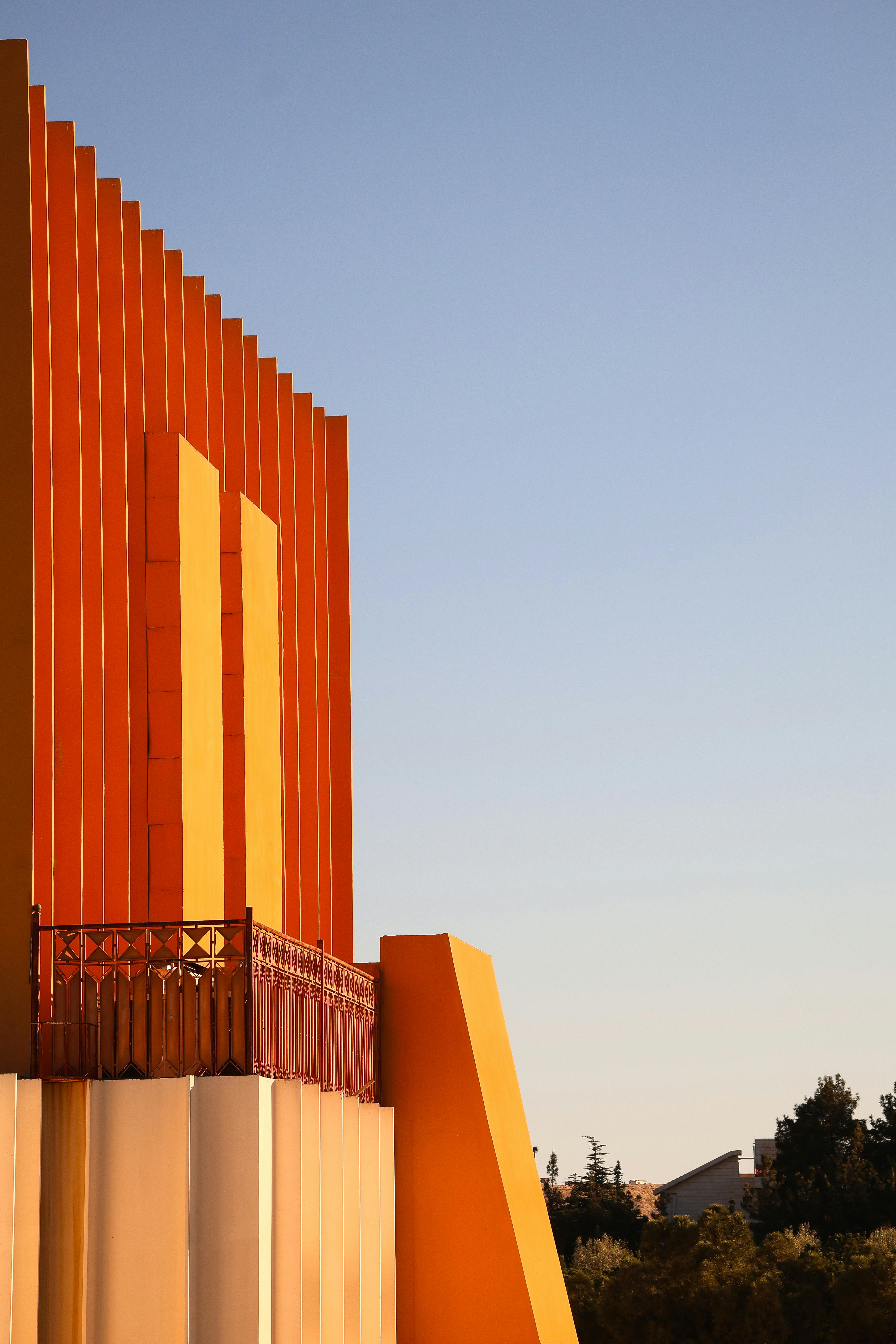 Modern Architectural Detail with Clear Sky · Free Stock Photo