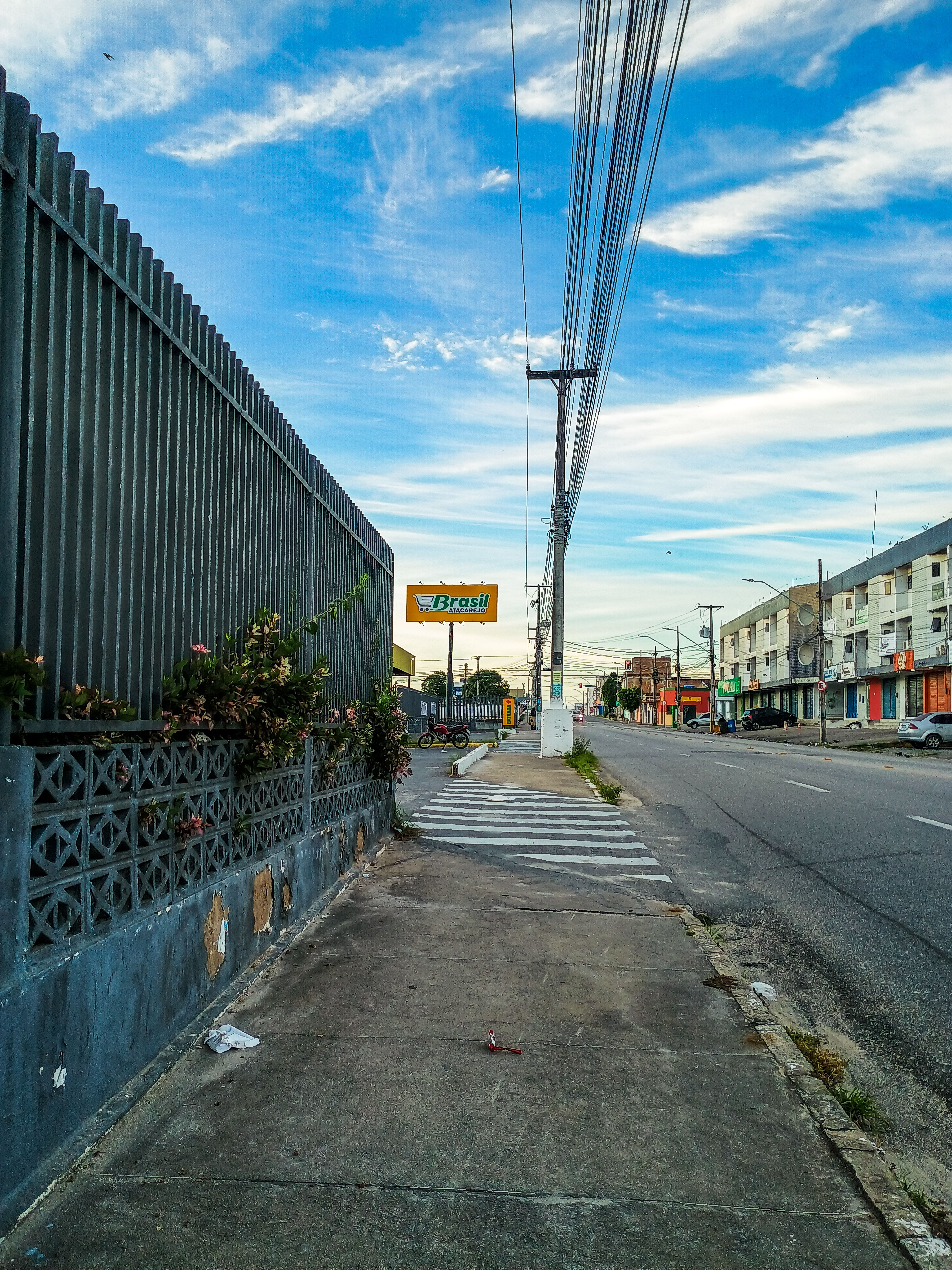 Quiet Brazilian Street with Blue Sky · Free Stock Photo